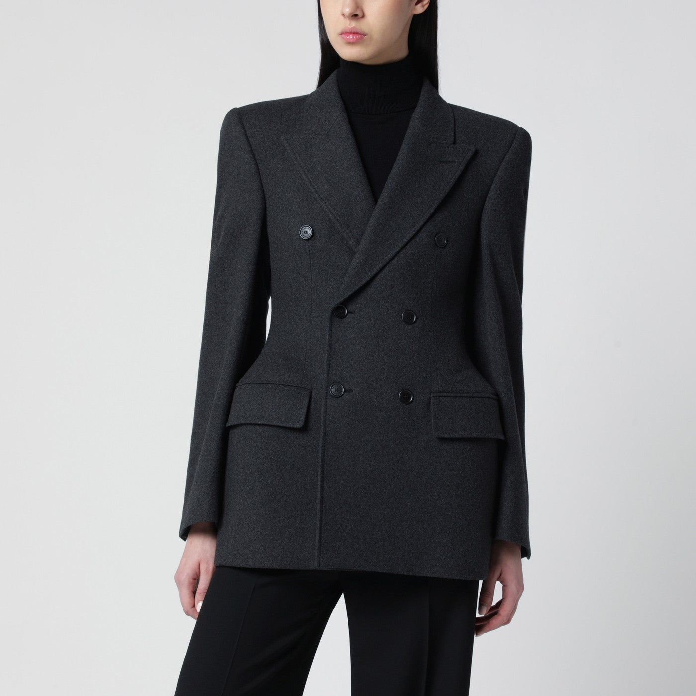 BALENCIAGA Double-Breasted Cashmere Jacket