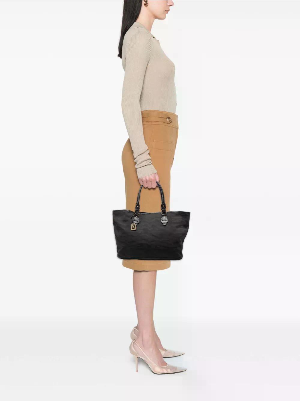 FENDI Canvas Tiger Print Tote Bag