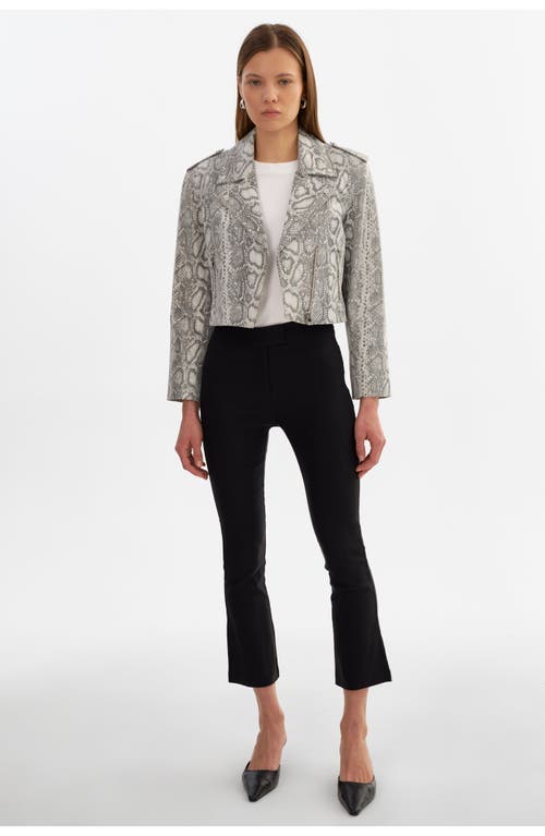 LAMARQUE Leather Cropped Biker Jacket