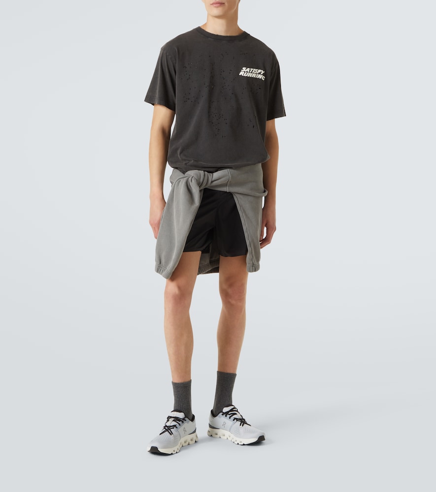 SATISFY mothtech distressed cotton jersey t-shirt