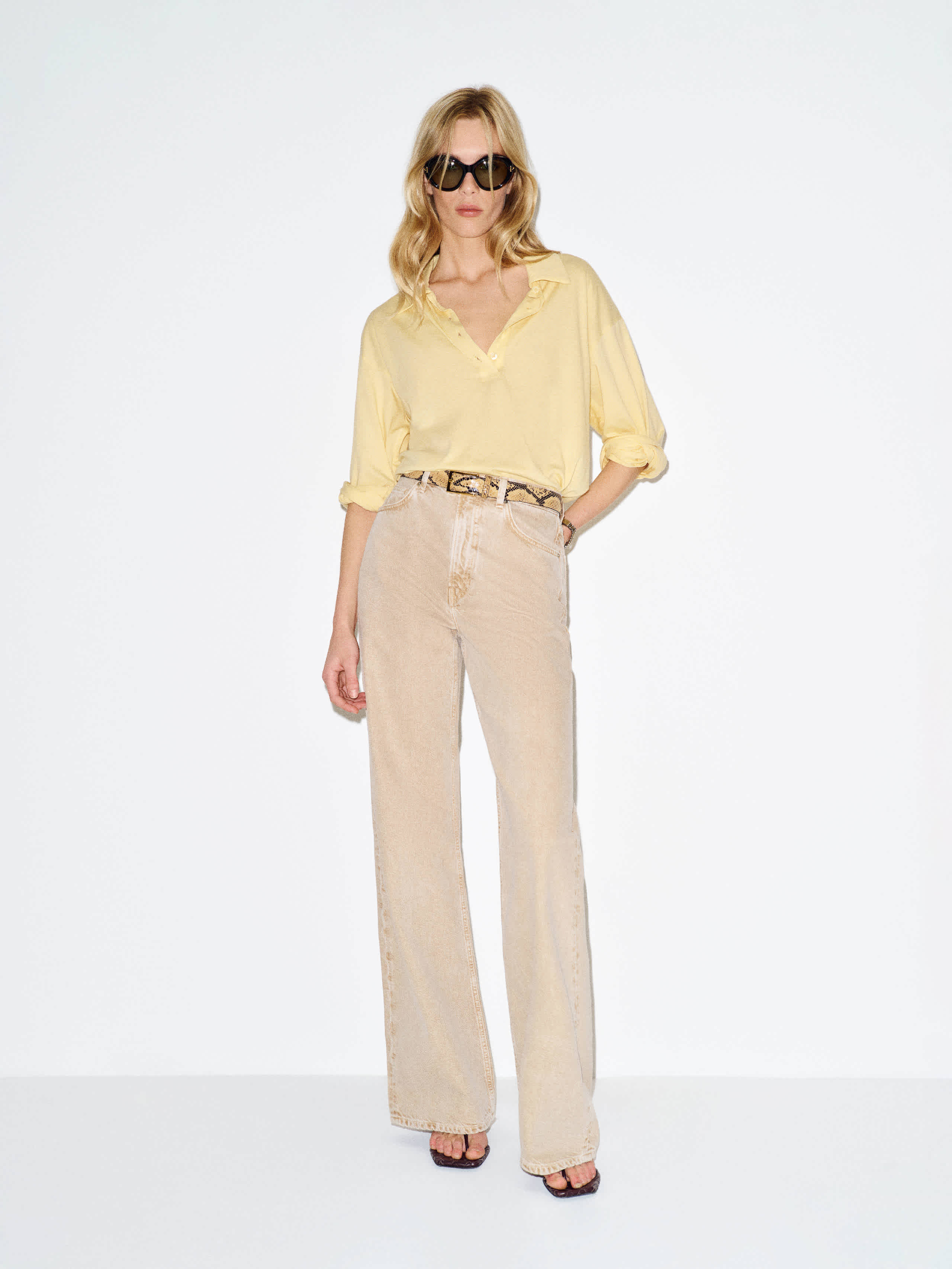 REFORMATION Reformation Mellen Polo Knit Top