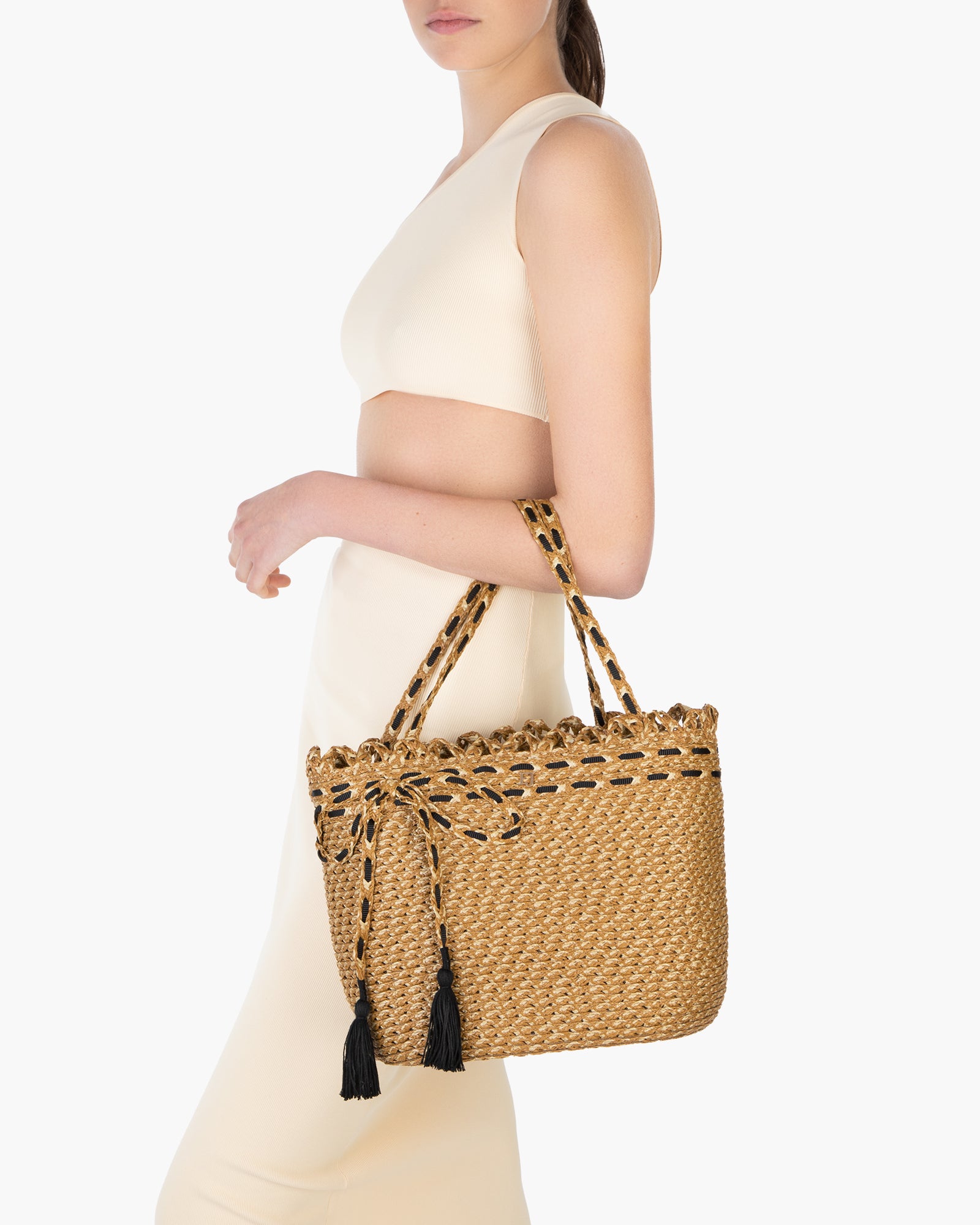 ERIC JAVITS Squishee St. Tropez Straw Tote