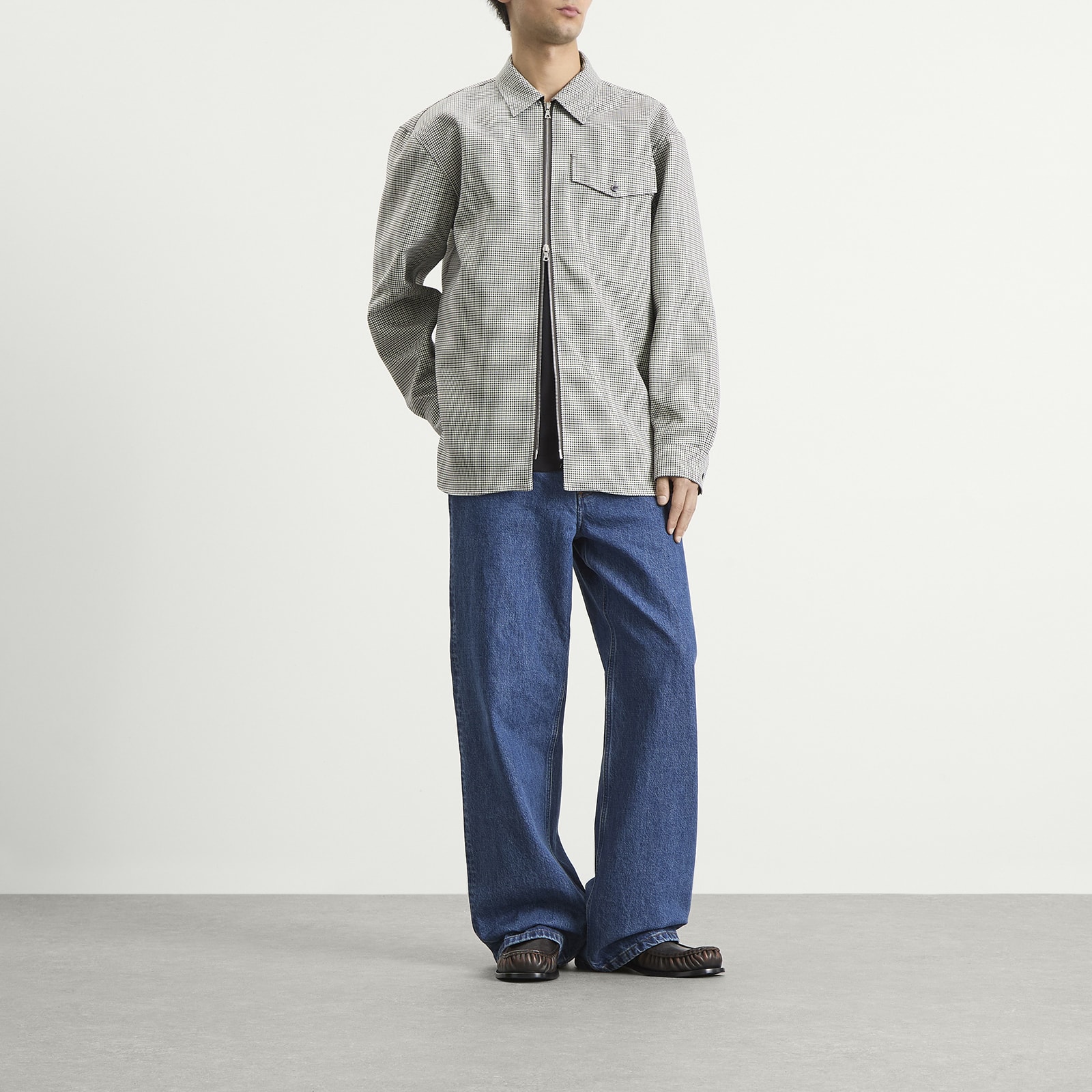 DRIES VAN NOTEN Double Faced Gingham Shirt Jacket