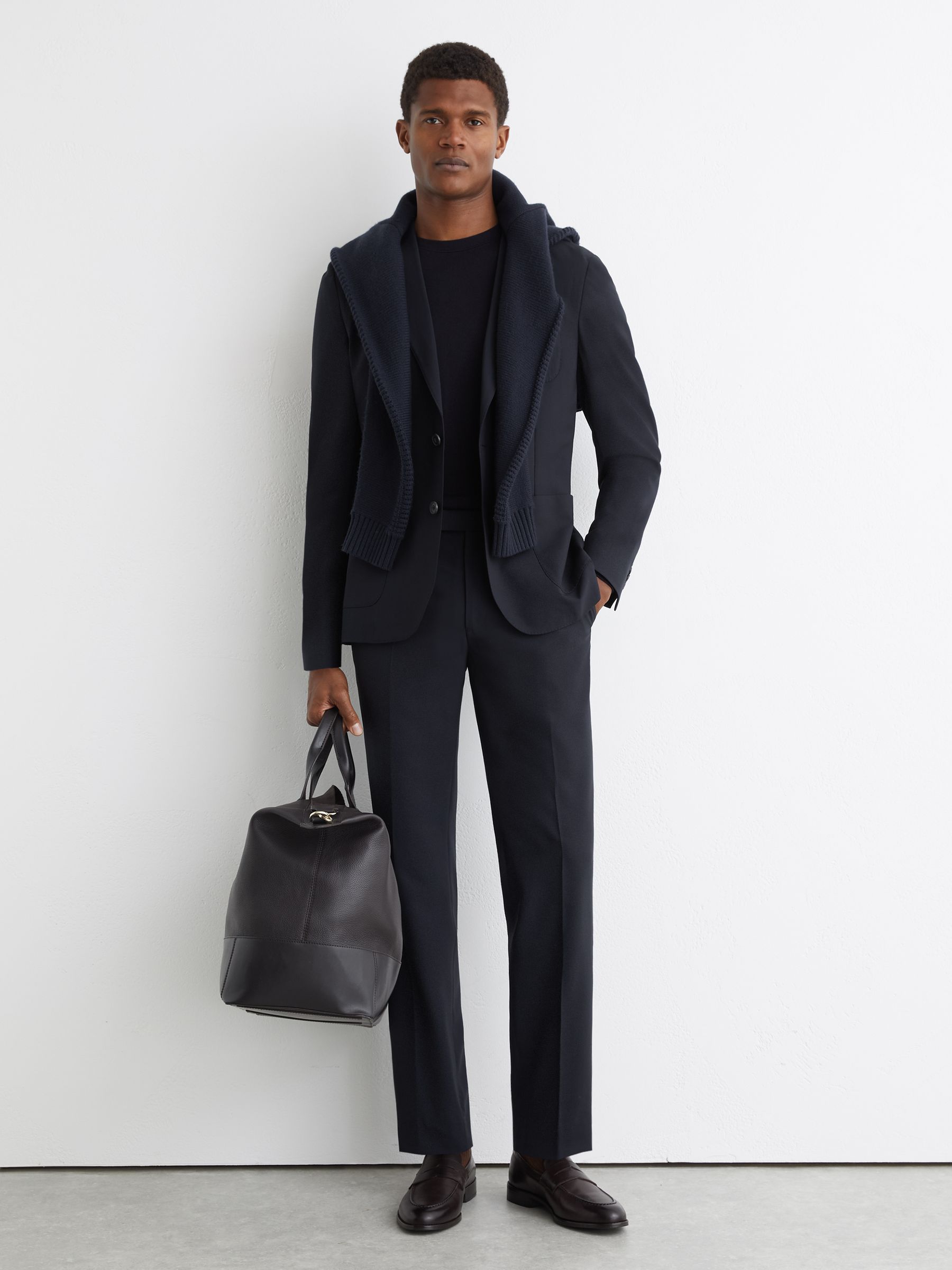 REISS Reiss Traveller Tailored Virgin Wool Trousers