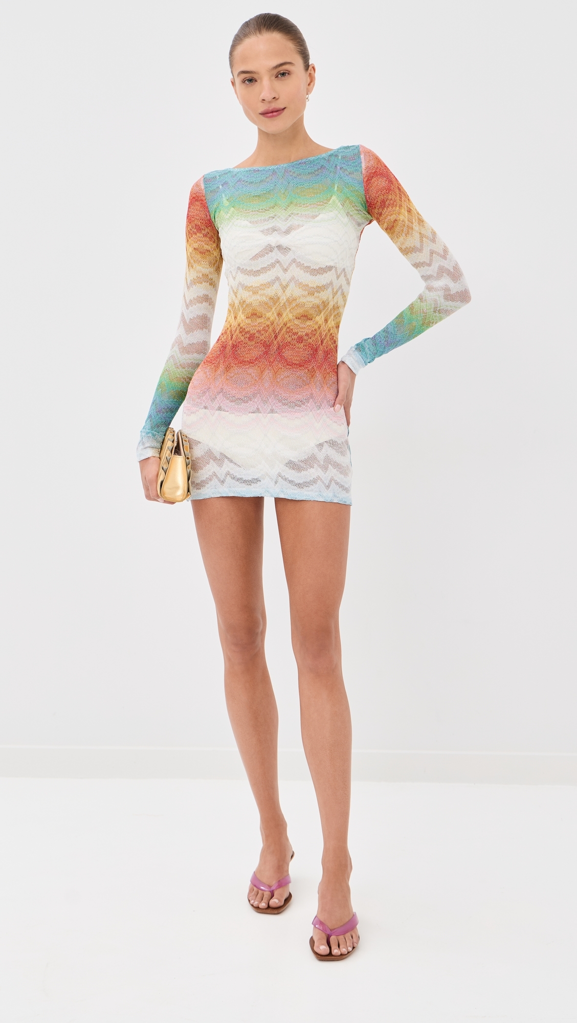 MISSONI Long Sleeve Mini Dress