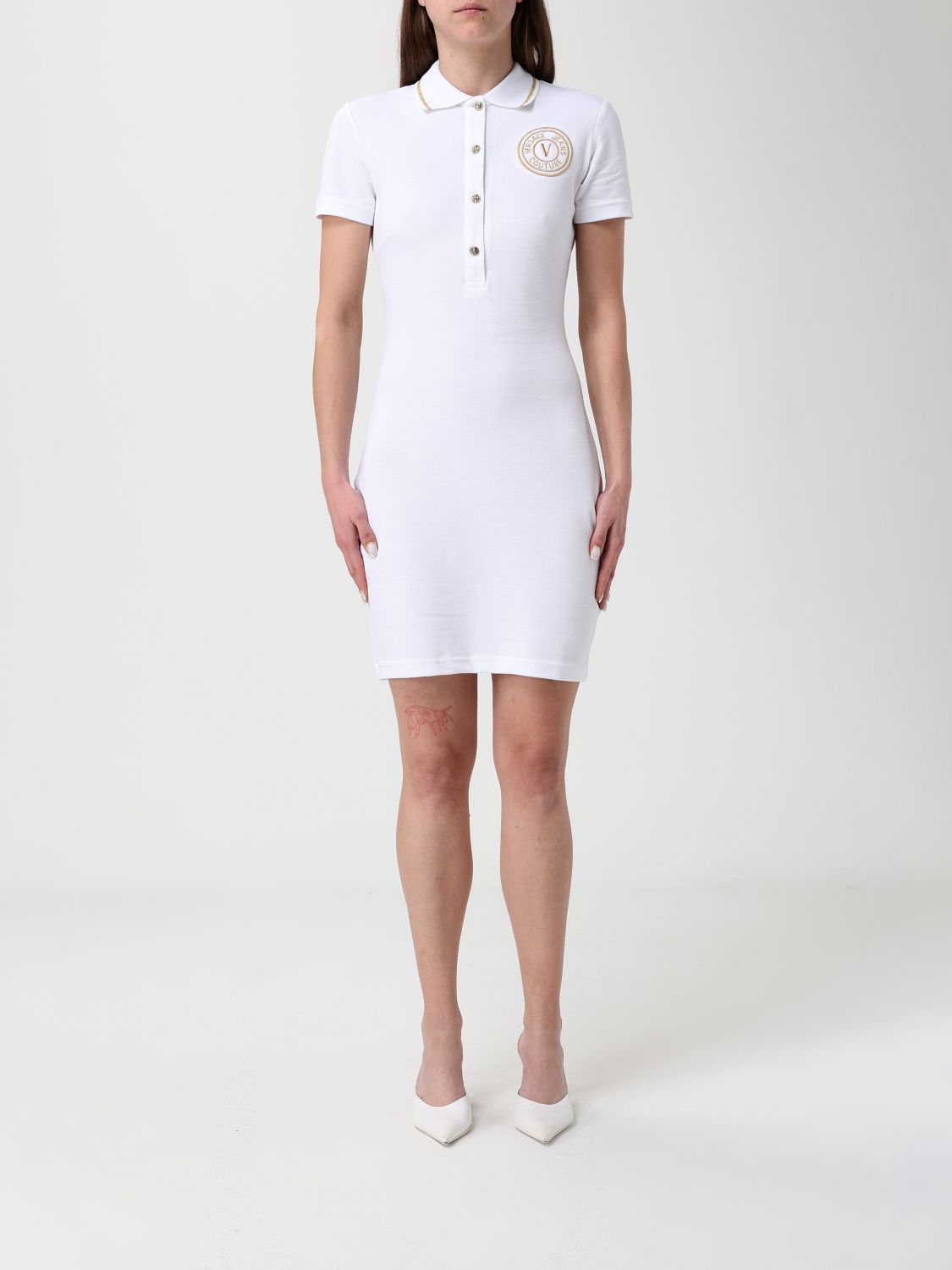 VERSACE Versace Jeans Couture Short Sleeve Polo Dress
