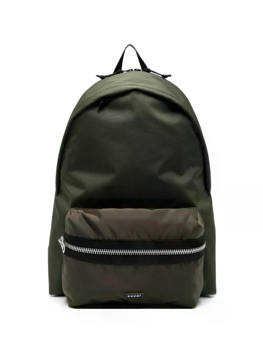 Sacai Zip Backpack - Green | Editorialist