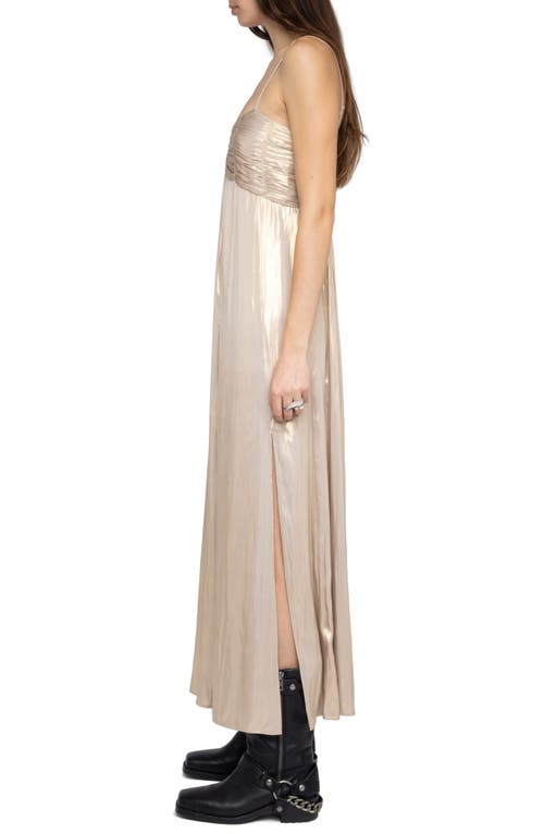 ZADIG&VOLTAIRE Rippie Pleated Metallic Slipdress