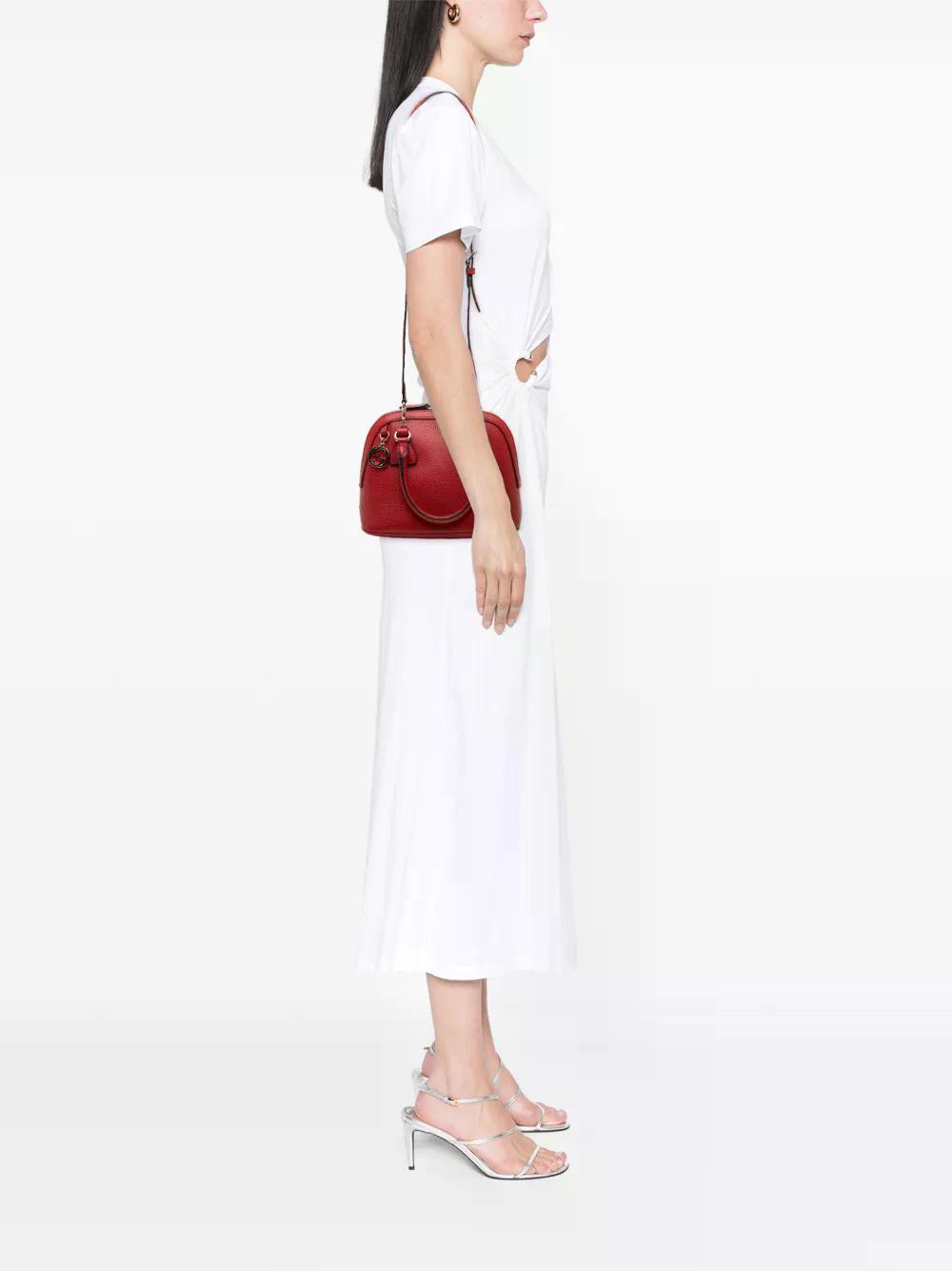 GUCCI 2000-2015 Mini Leather GG Charm Dome Satchel