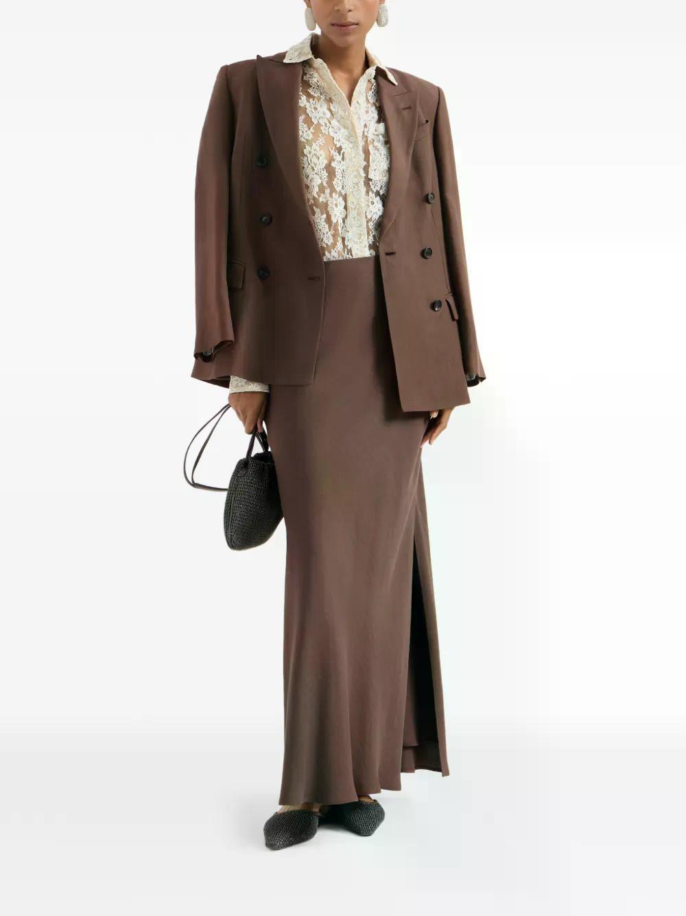 BRUNELLO CUCINELLI Flower Jacquard Lace Shirt