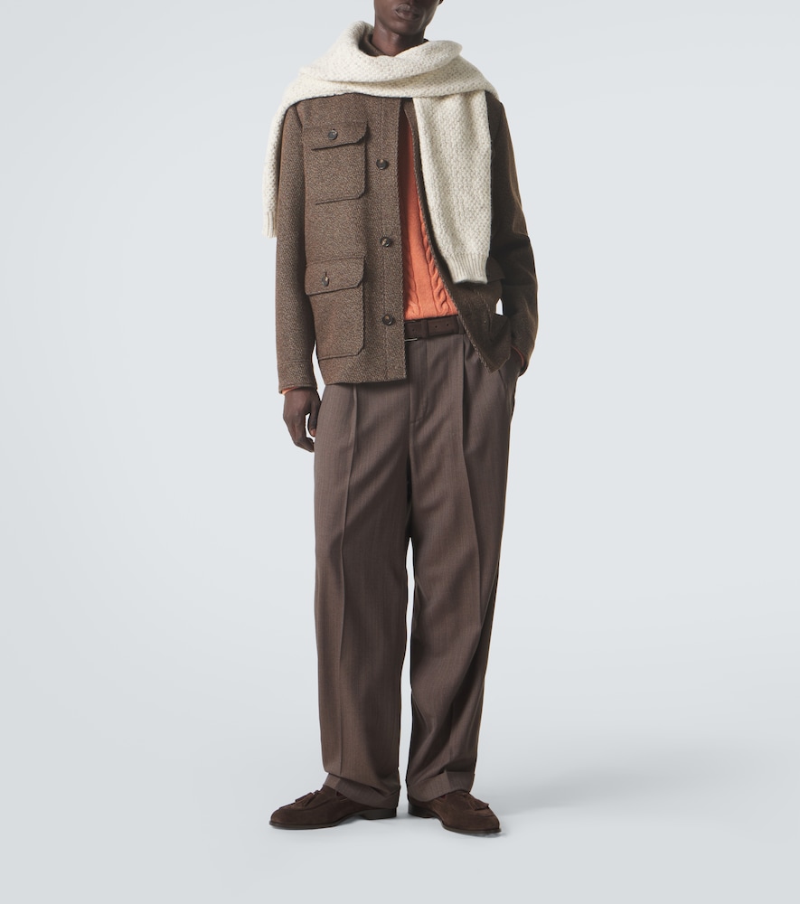 LORO PIANA Isaac Virgin Wool Crêpe Straight Pants