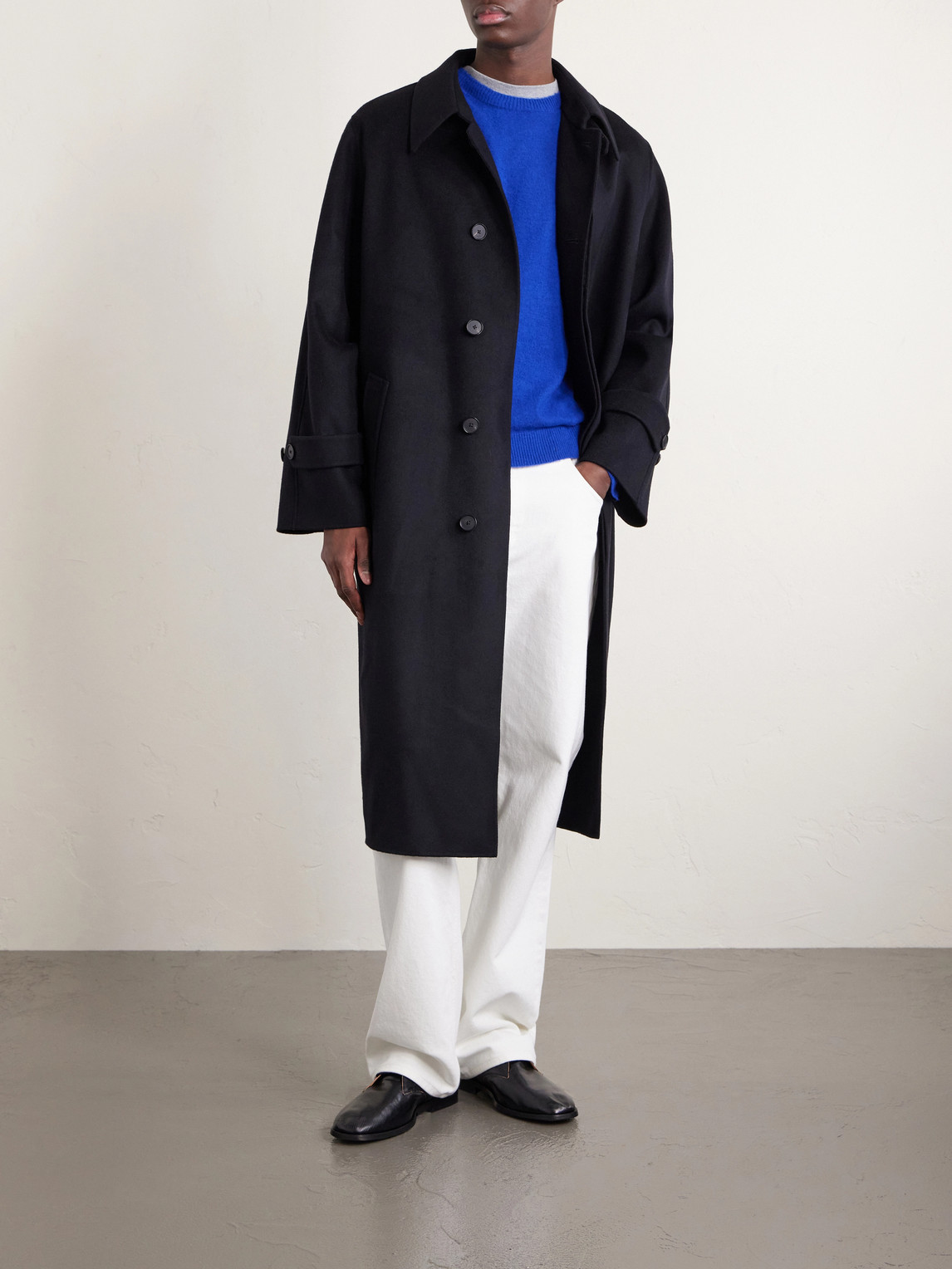 AURALEE Melton Wool Tailored Coat