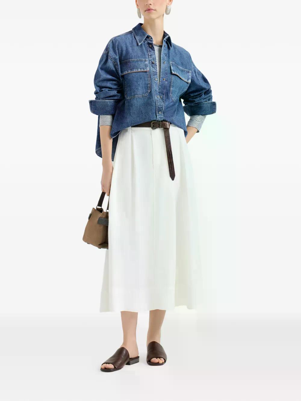 BRUNELLO CUCINELLI Striped Lamé Top