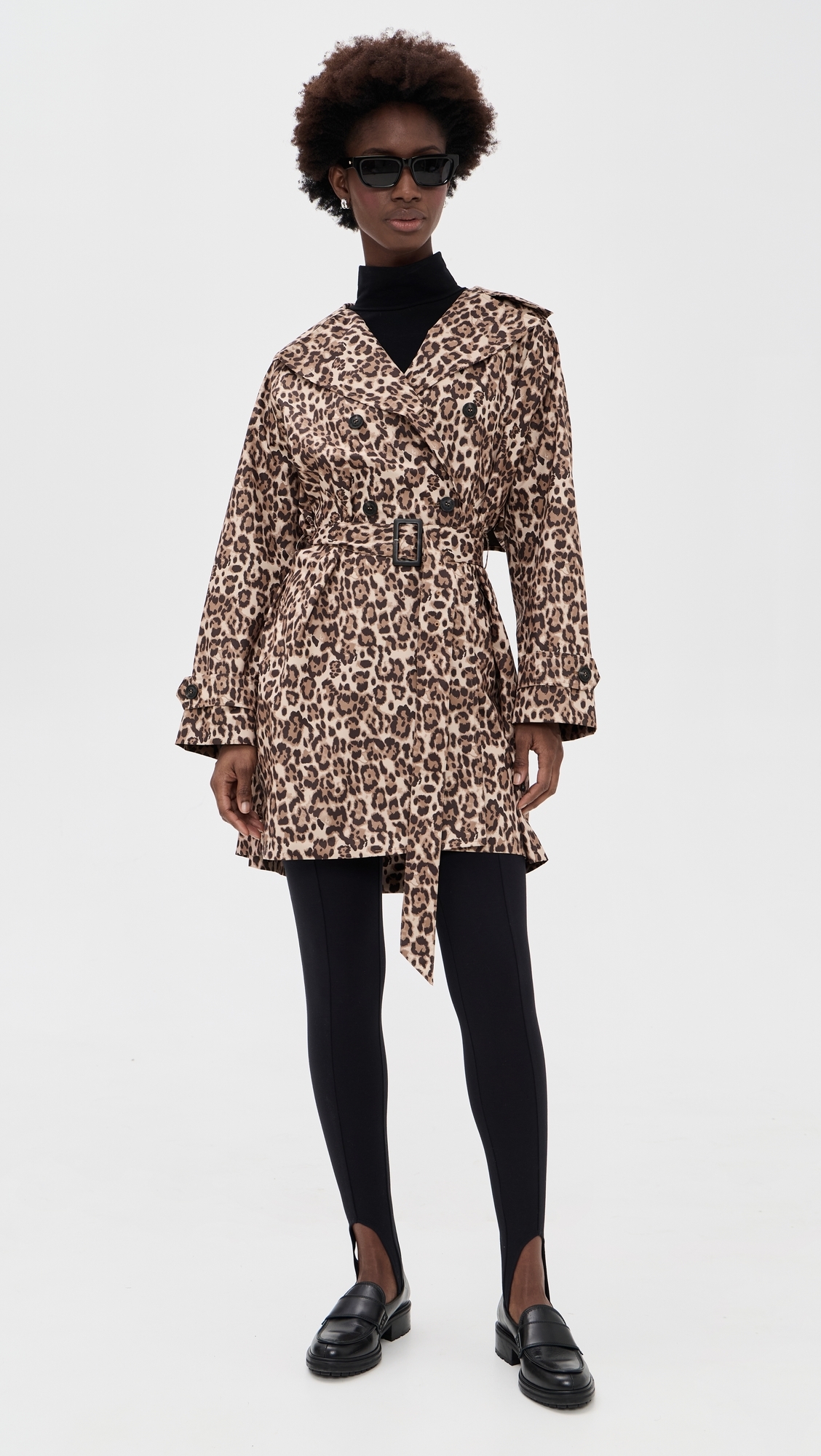 SAVE THE DUCK Save The Duck Tecla Trench Coat in Animal Print