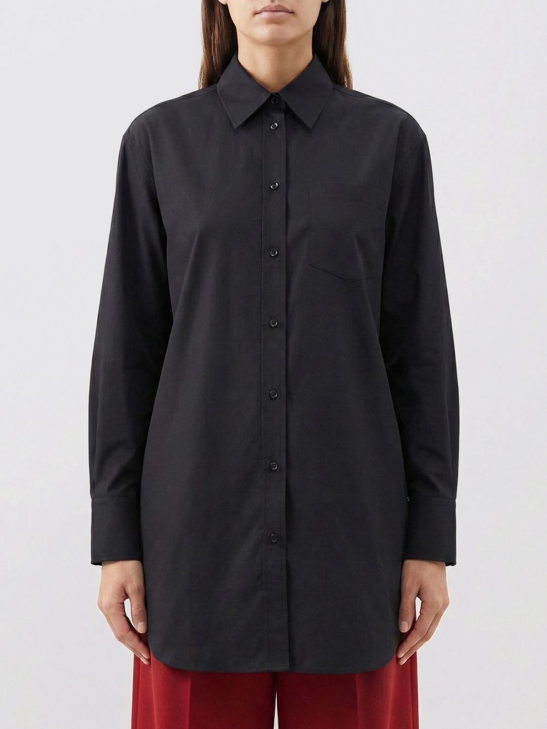 SPORTMAX Sportmax Pleated Cotton Blend Shirt