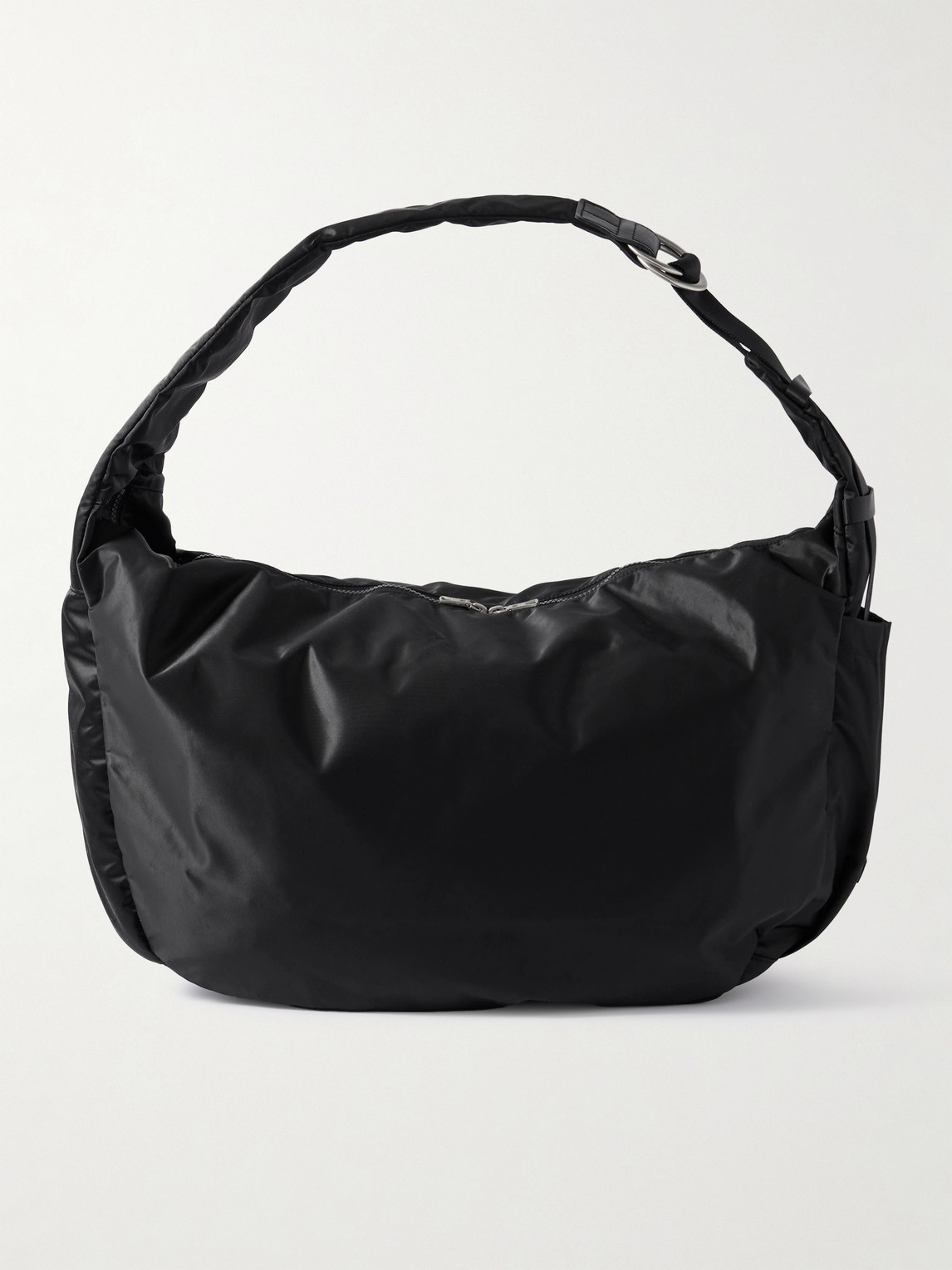 MASTER-PIECE CO Ark Leather-Trimmed Nylon Shoulder Bag