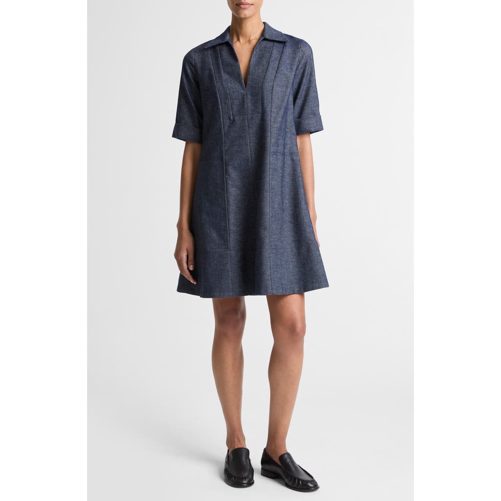 Cos Denim A-Line Mini Dress In Blue - 50% Off
