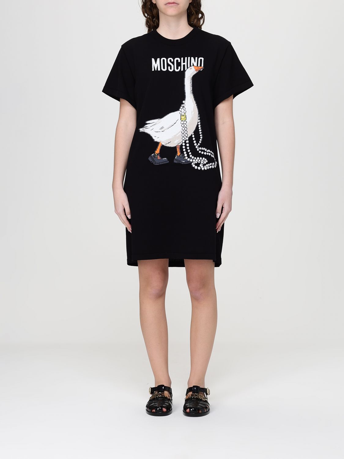 MOSCHINO Moschino Couture Printed Cotton T-Shirt Dress