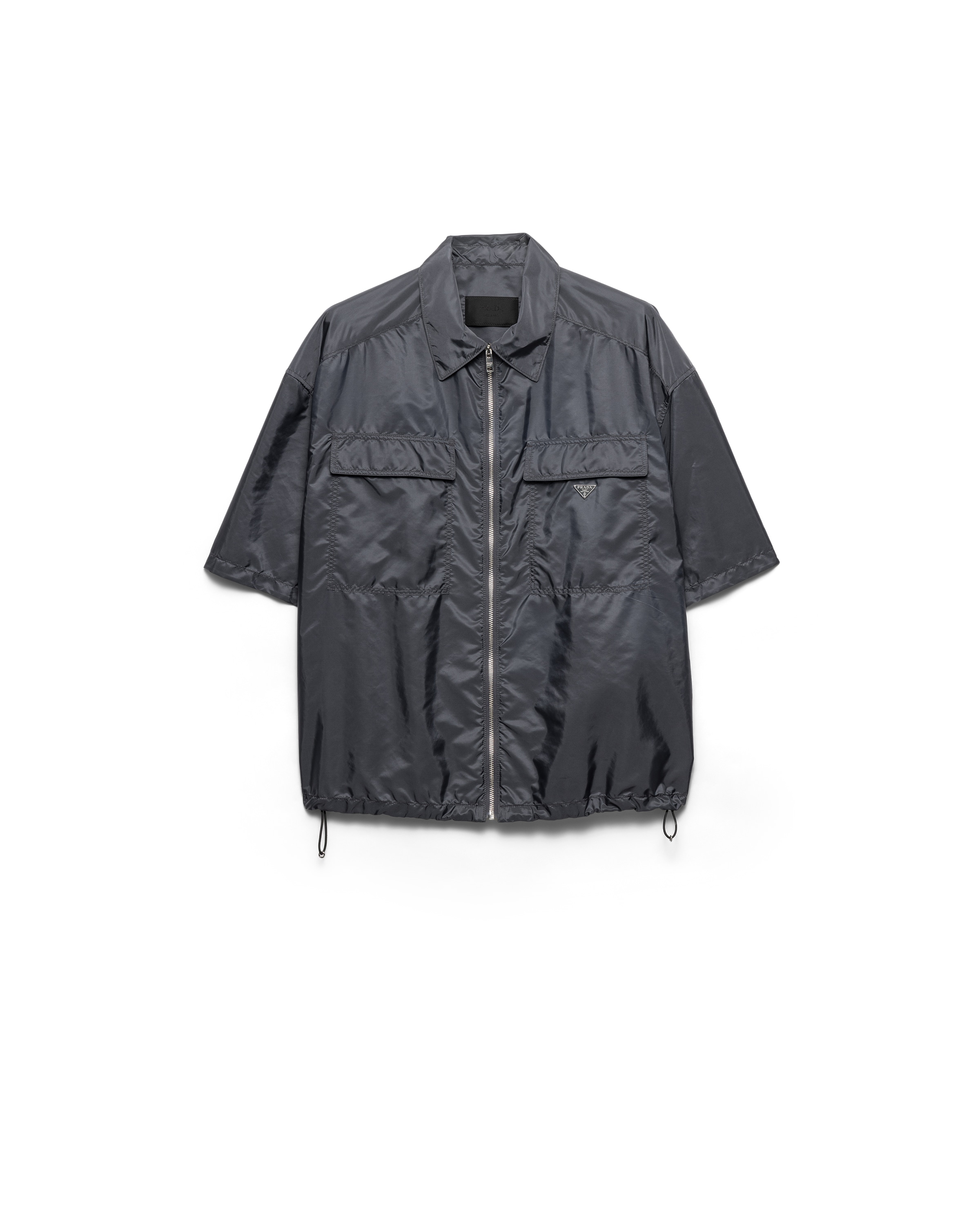 Prada Short-Sleeved Light Re-Nylon Shirt - Grey | Editorialist
