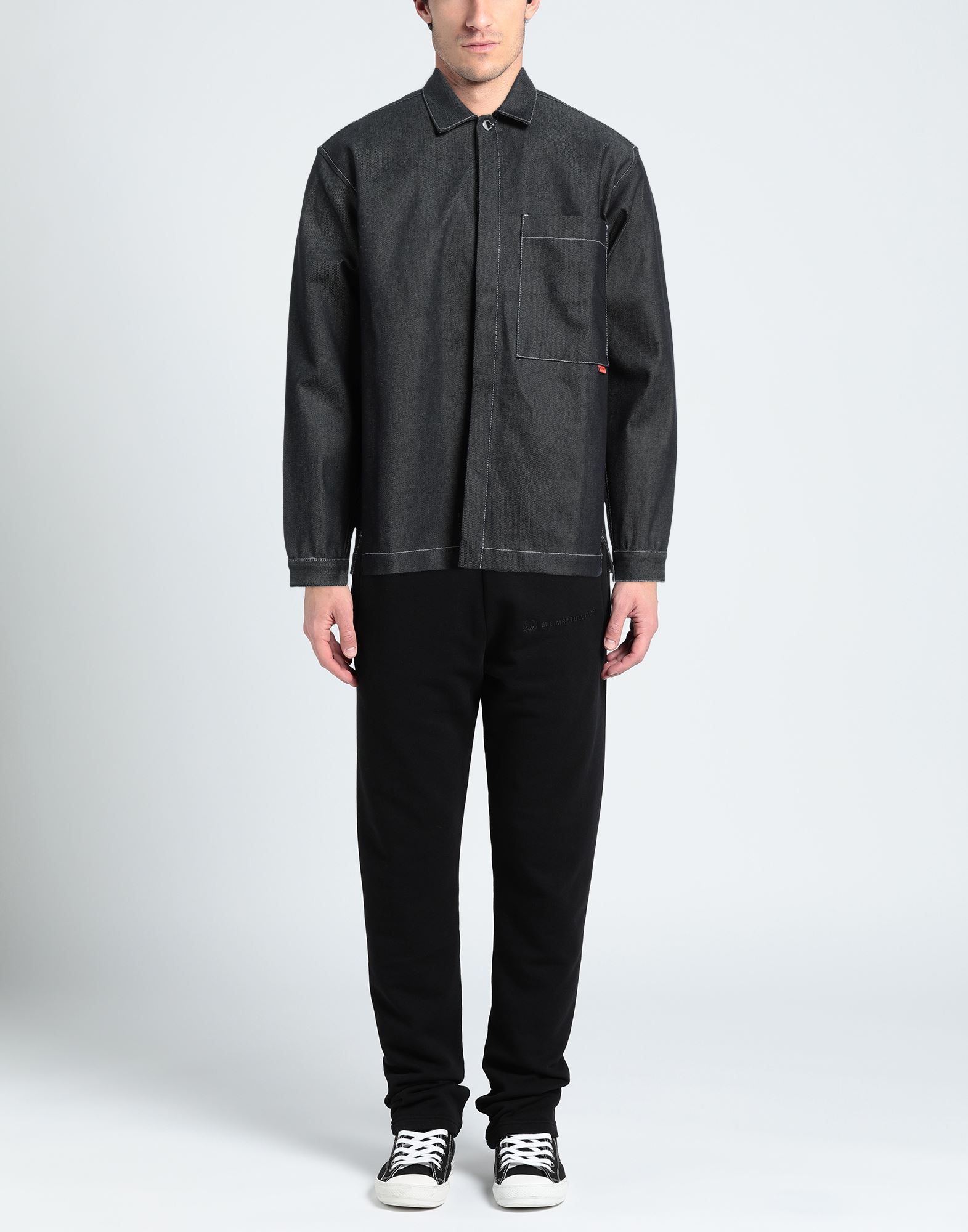 SUNNEI man denim outerwear black size l cotton