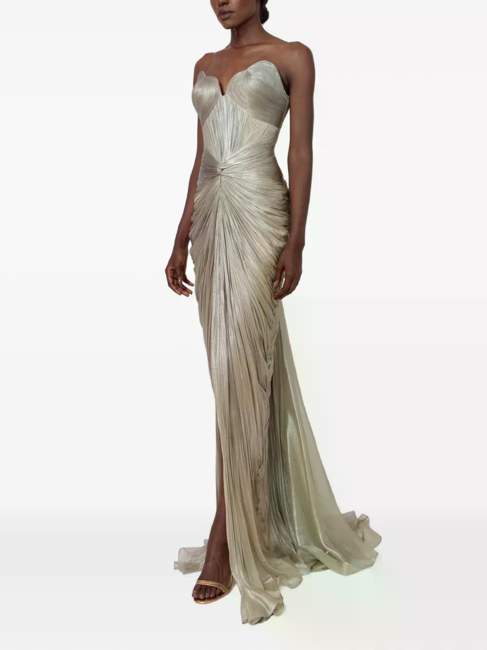 IRIS SERBAN Adelaine Strapless Maxi Dress