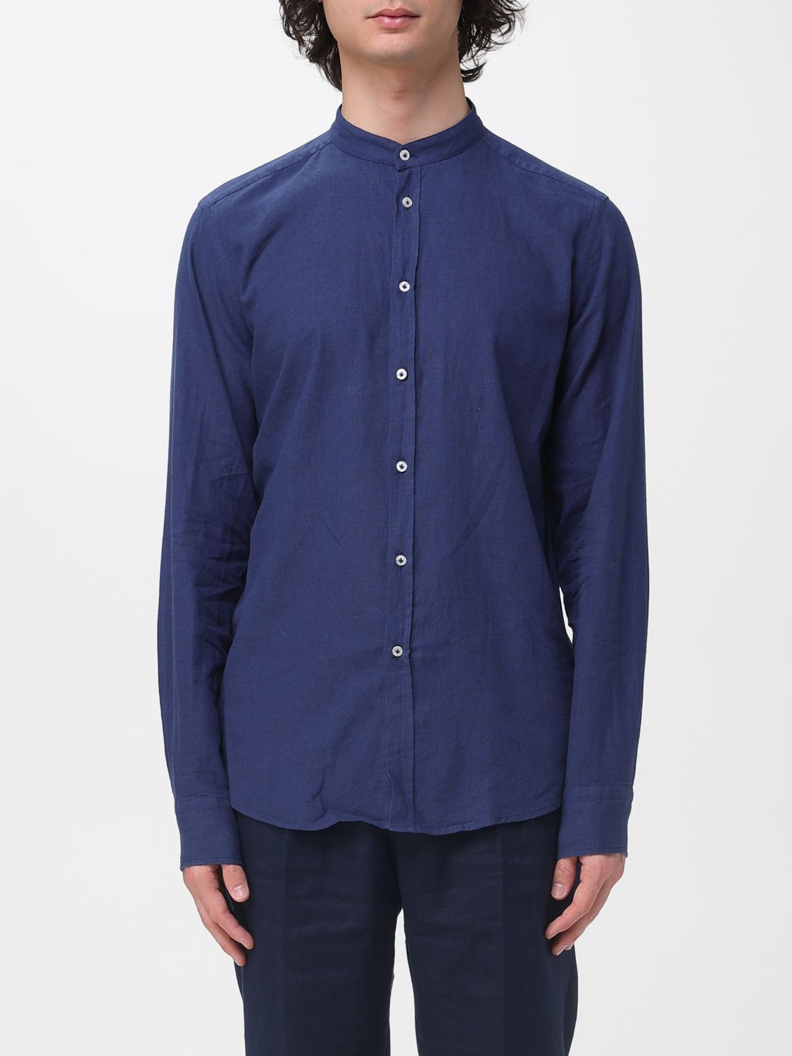 MANUEL RITZ linen and cotton casual shirt