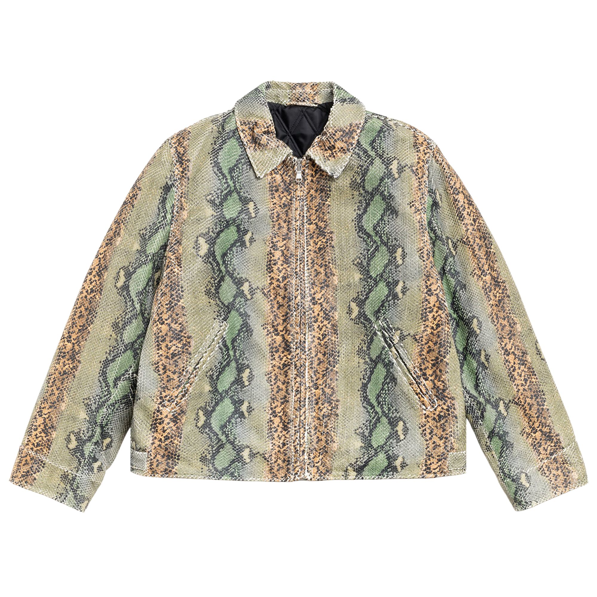 StüSsy Garage Leather Jacket - Multicolor | Editorialist