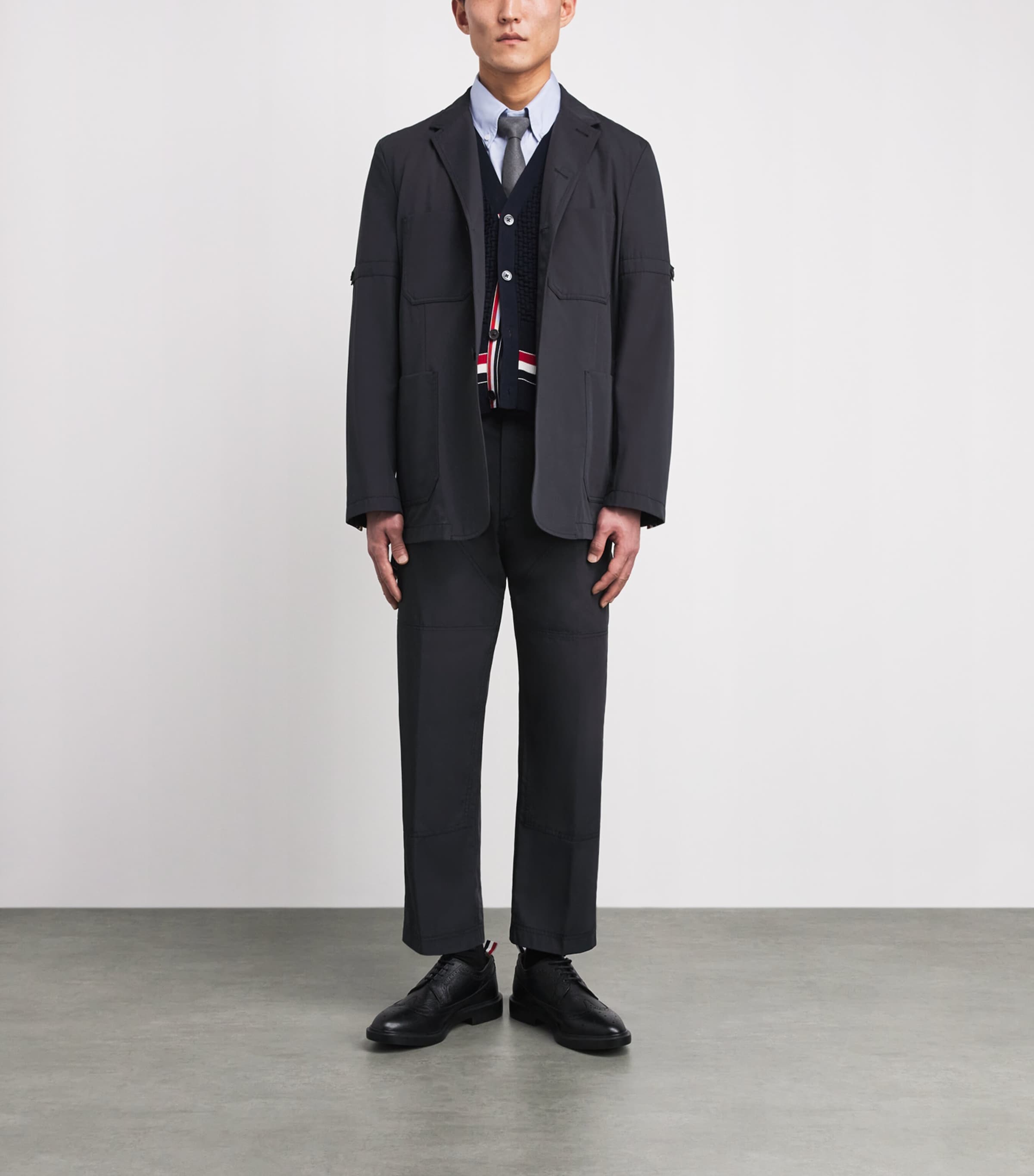 THOM BROWNE Cotton Cargo-Pocket Straight Trousers