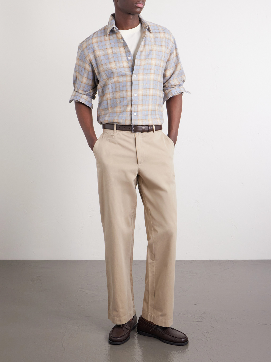 PORTUGUESE FLANNEL Portuguese Flannel Labura Straight-Leg Organic Cotton Twill Trousers