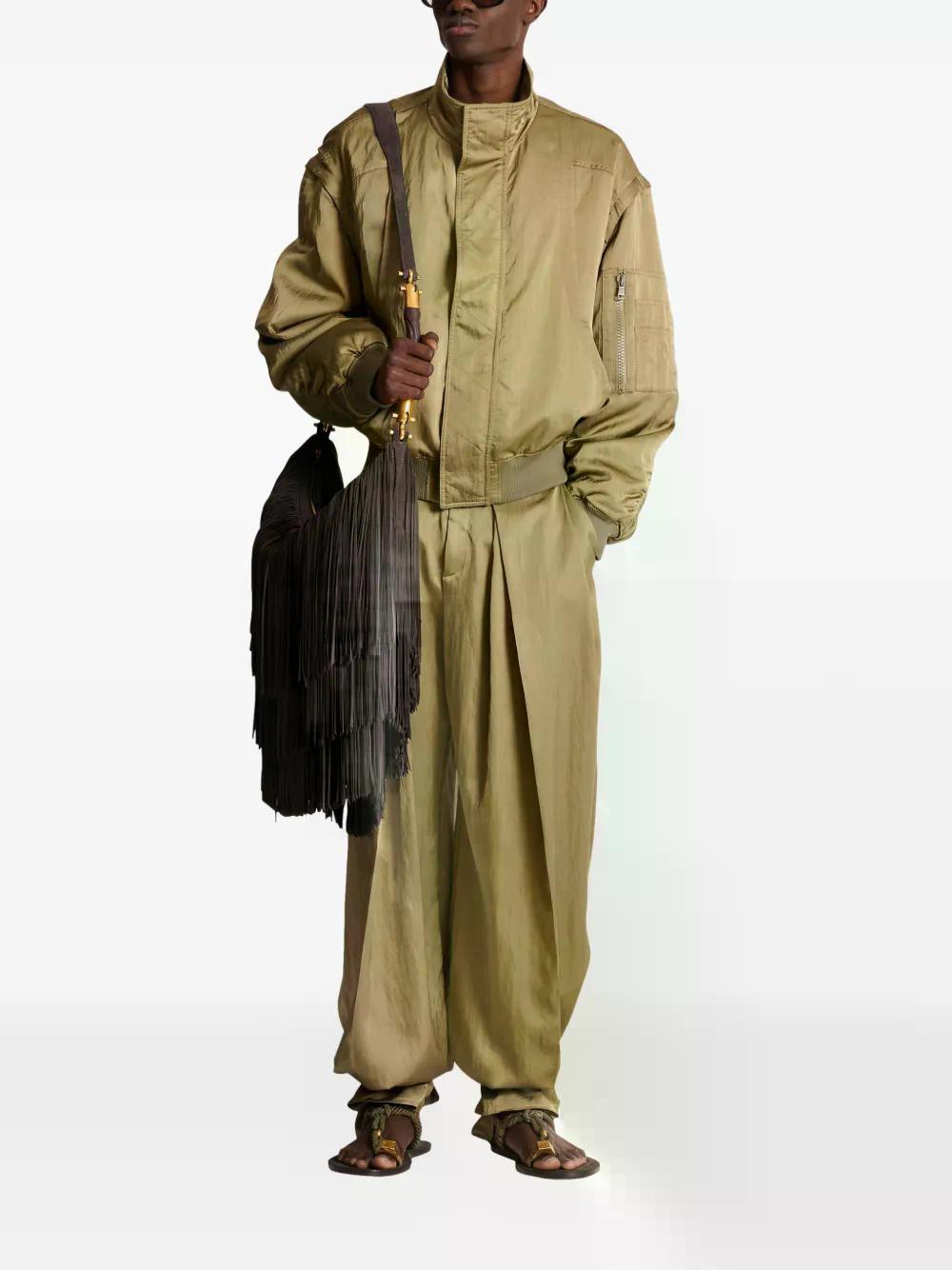 BALMAIN Knife-Pleats Tailored Trousers