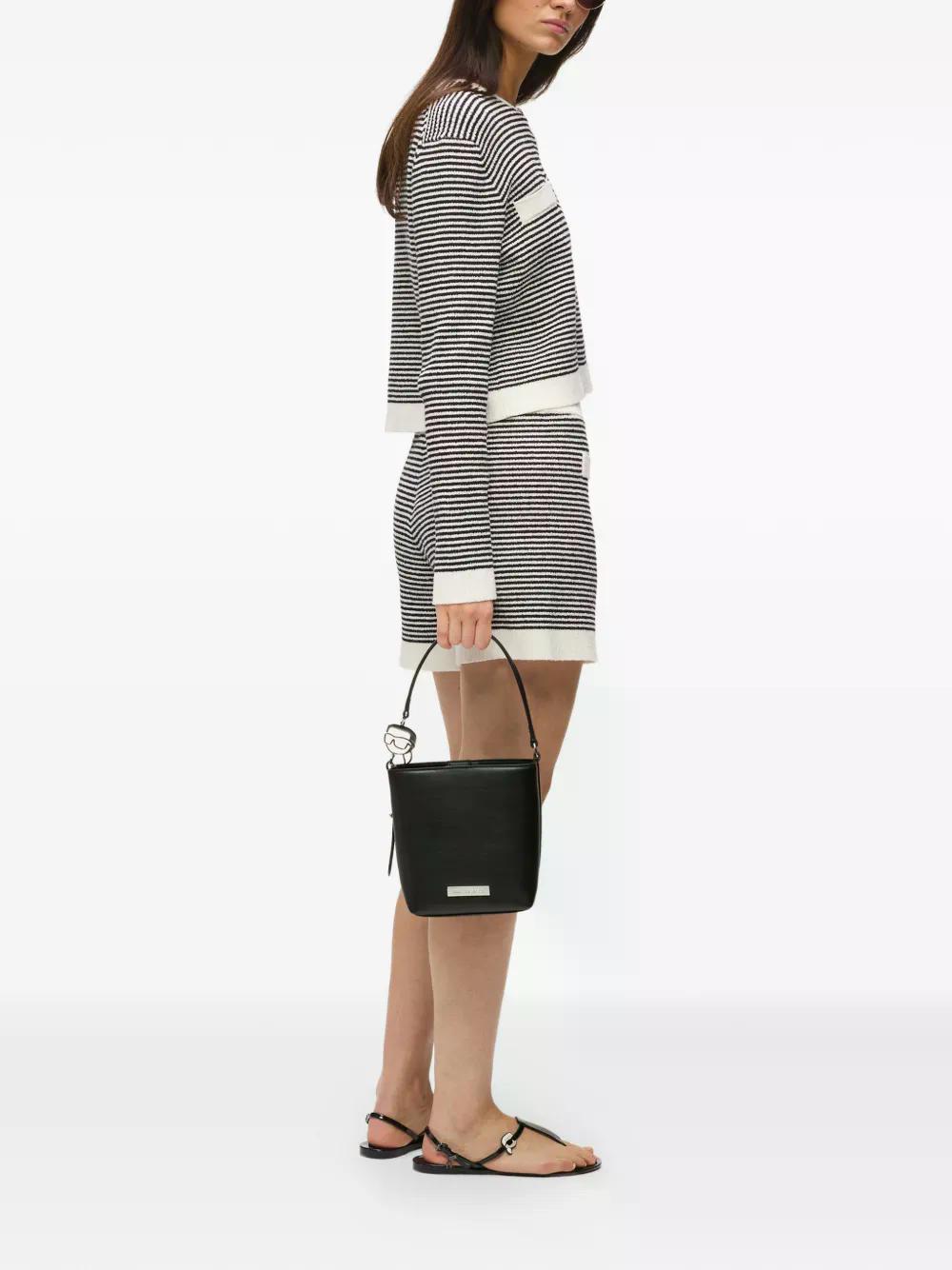 KARL LAGERFELD Ikon Logo-Plaque Bucket Bag