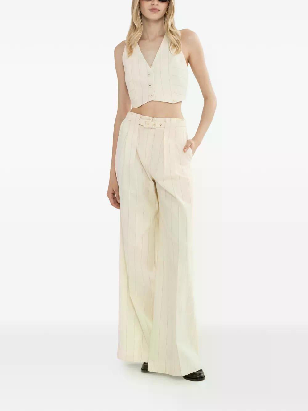 NISSA Cropped Cotton Waistcoat