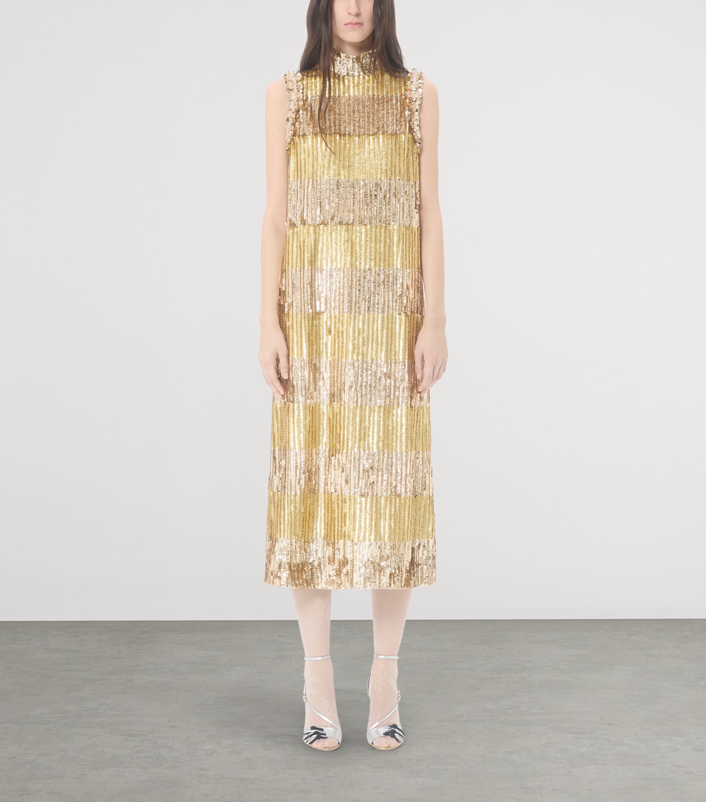 VALENTINO Tulle Illusione Midi Dress