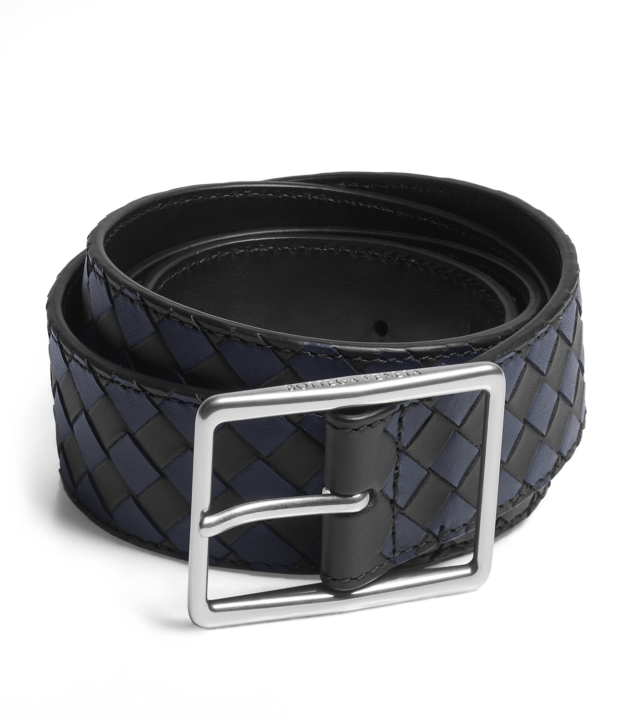 BOTTEGA VENETA Leather Intrecciato Piccolo Belt