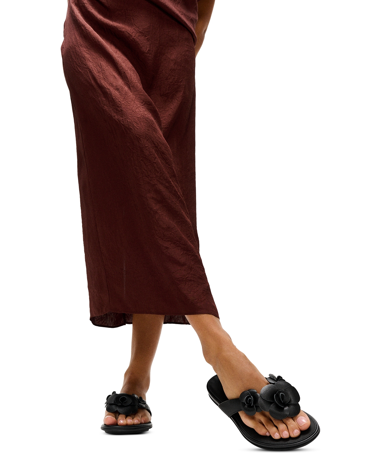 FITFLOP Gracie Flower Leather Flip Flops