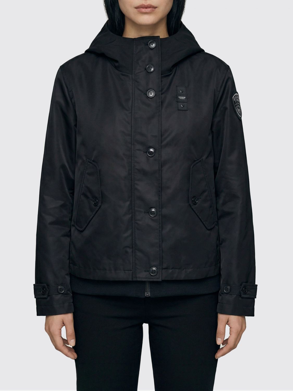 BLAUER. Blauer Hooded Jacket with Logo