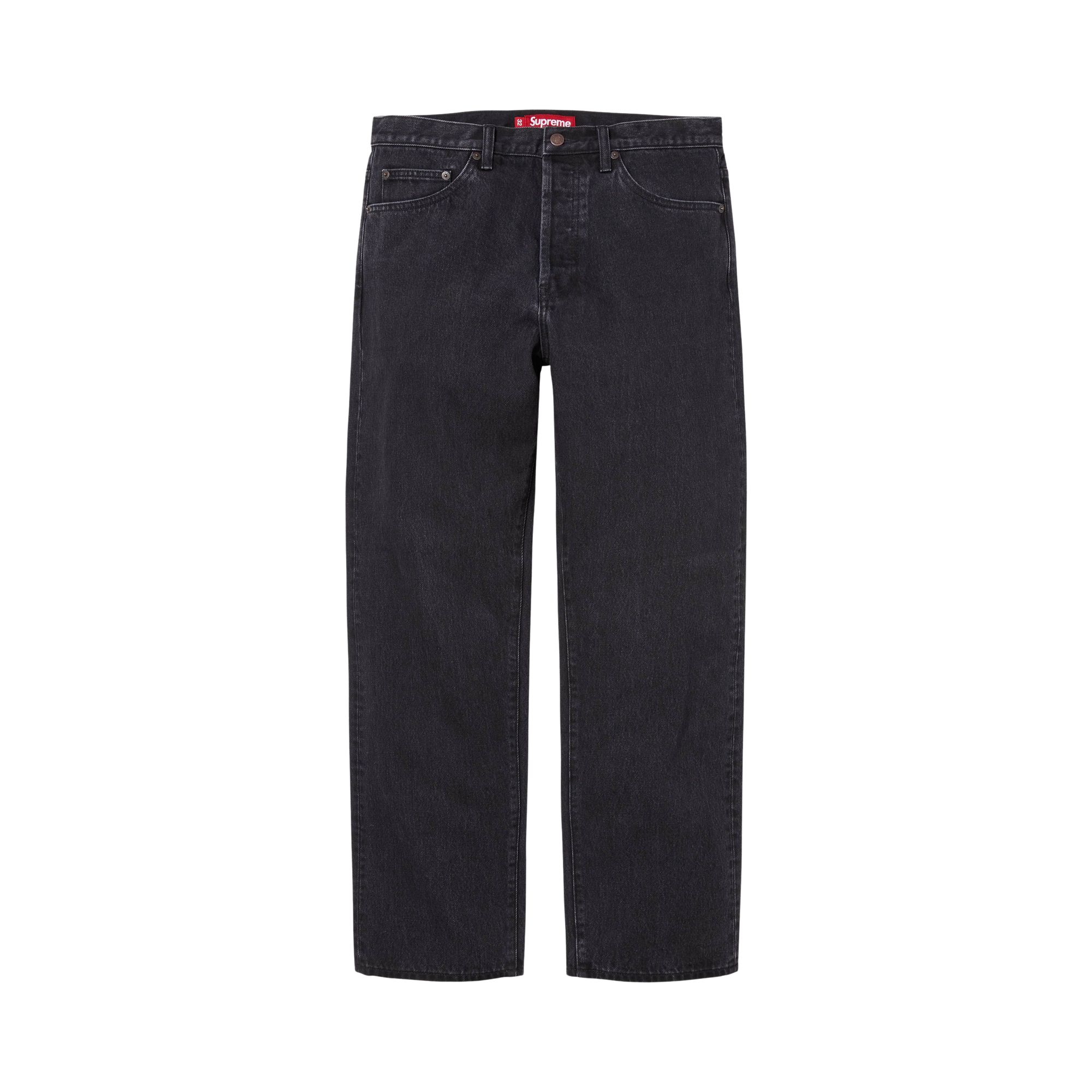 Supreme Patchwork Leather 5-pocket Jean - Black | Editorialist