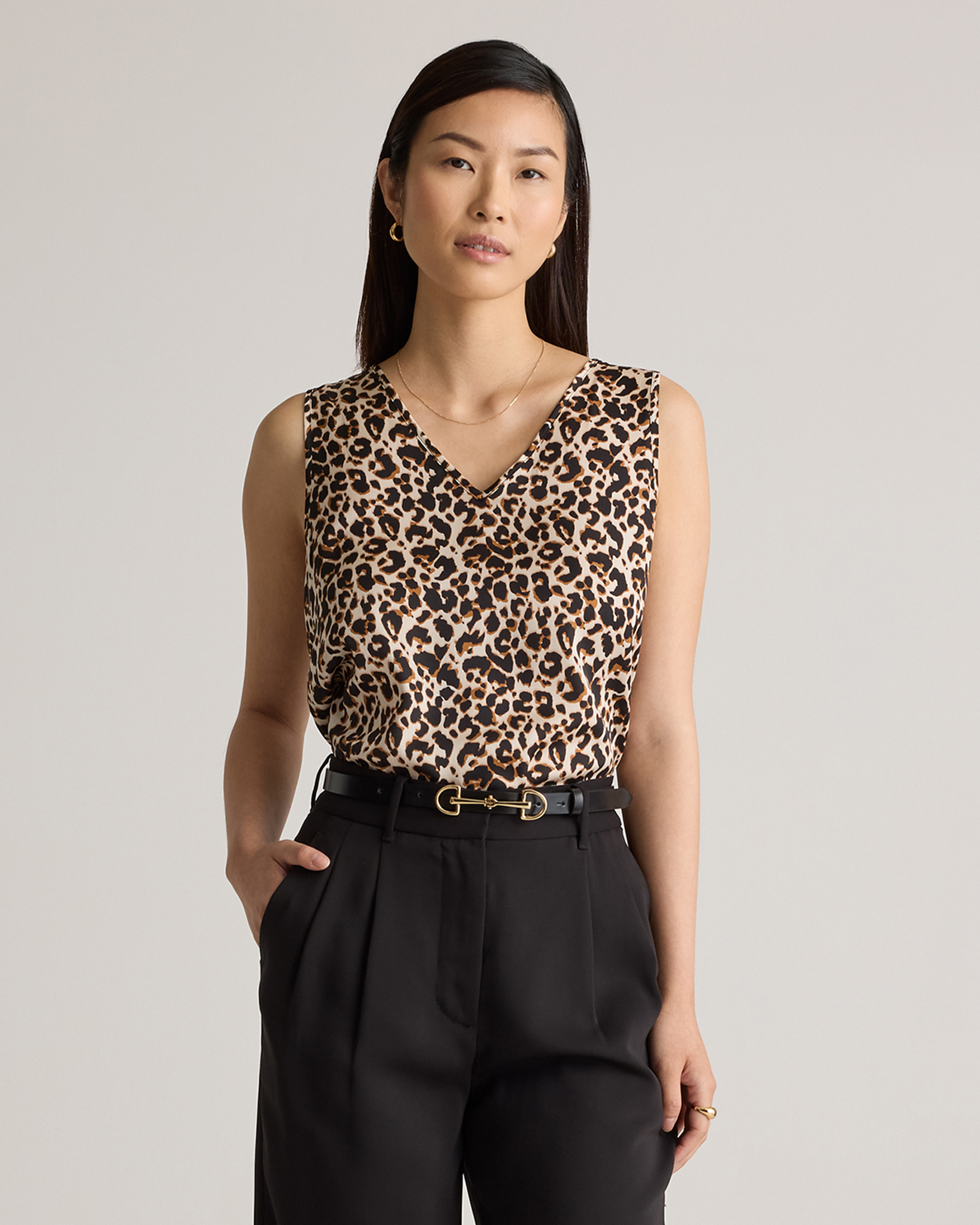 QUINCE QUINCE 100% Washable Silk Stretch Tank Top