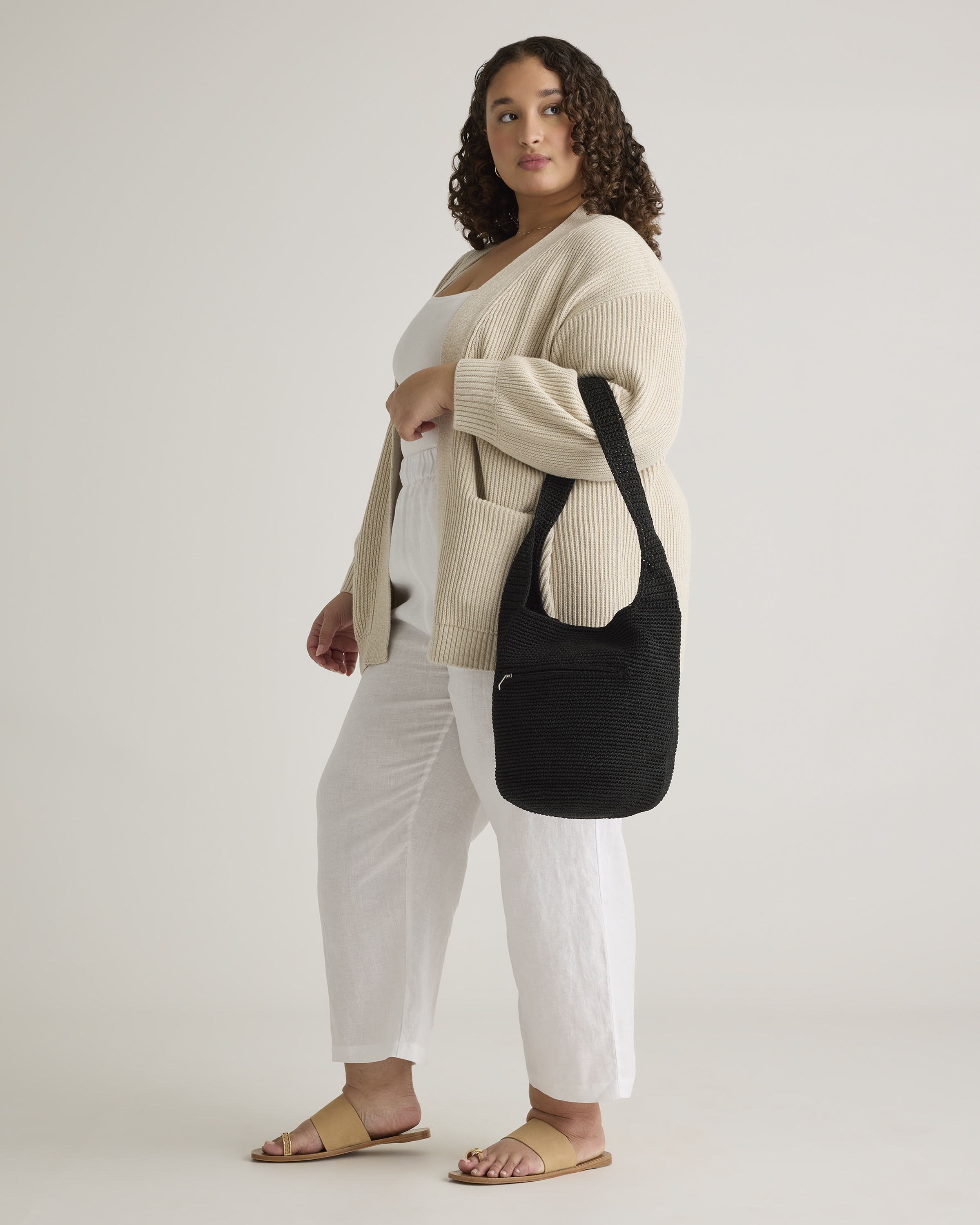 QUINCE Hand Crochet Hobo Shoulder Bag