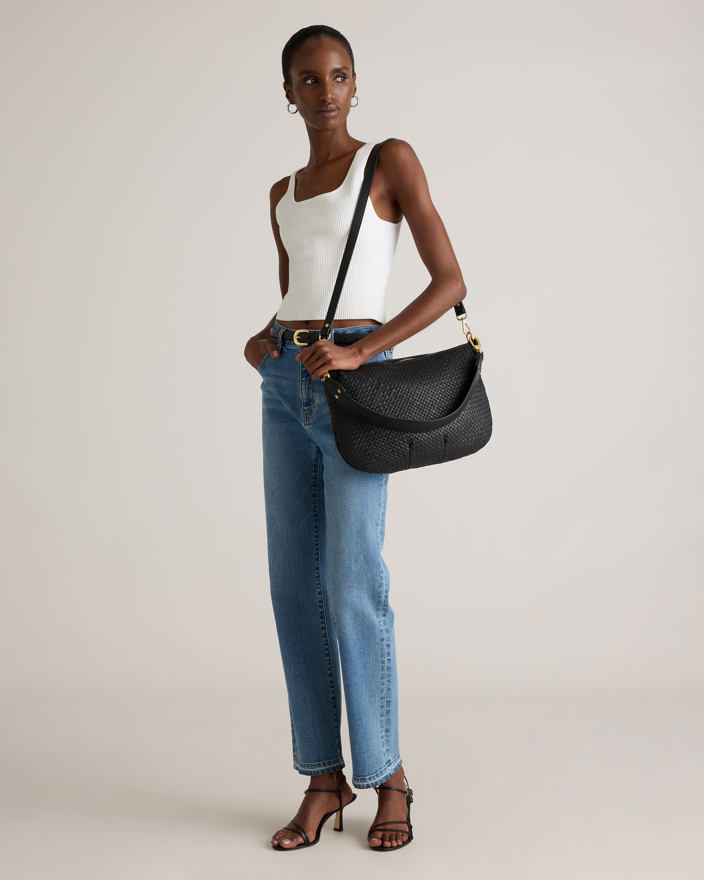 QUINCE Sloane Handwoven Shoulder Bag