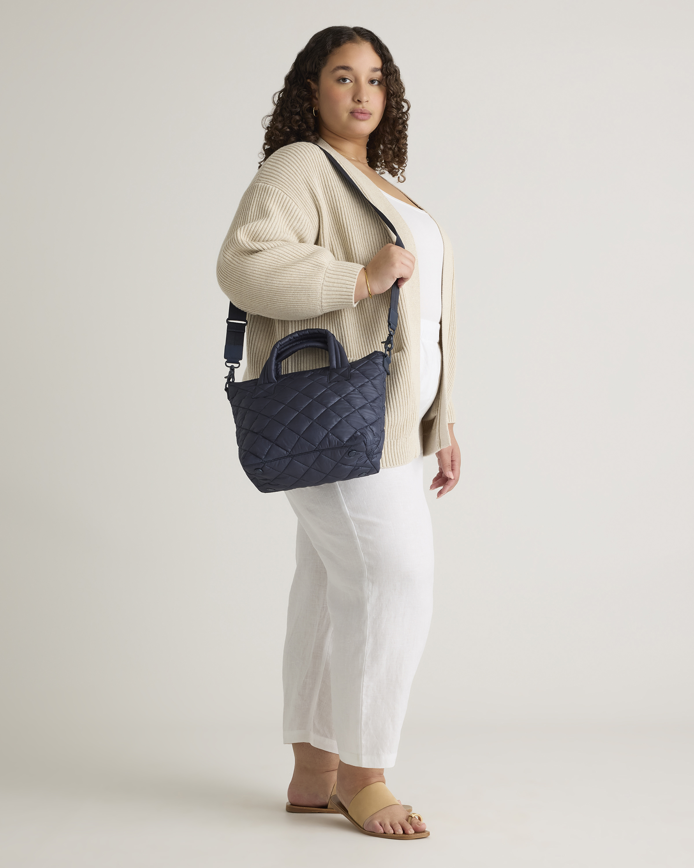 QUINCE Transit Quilted Small Crossbody Tote