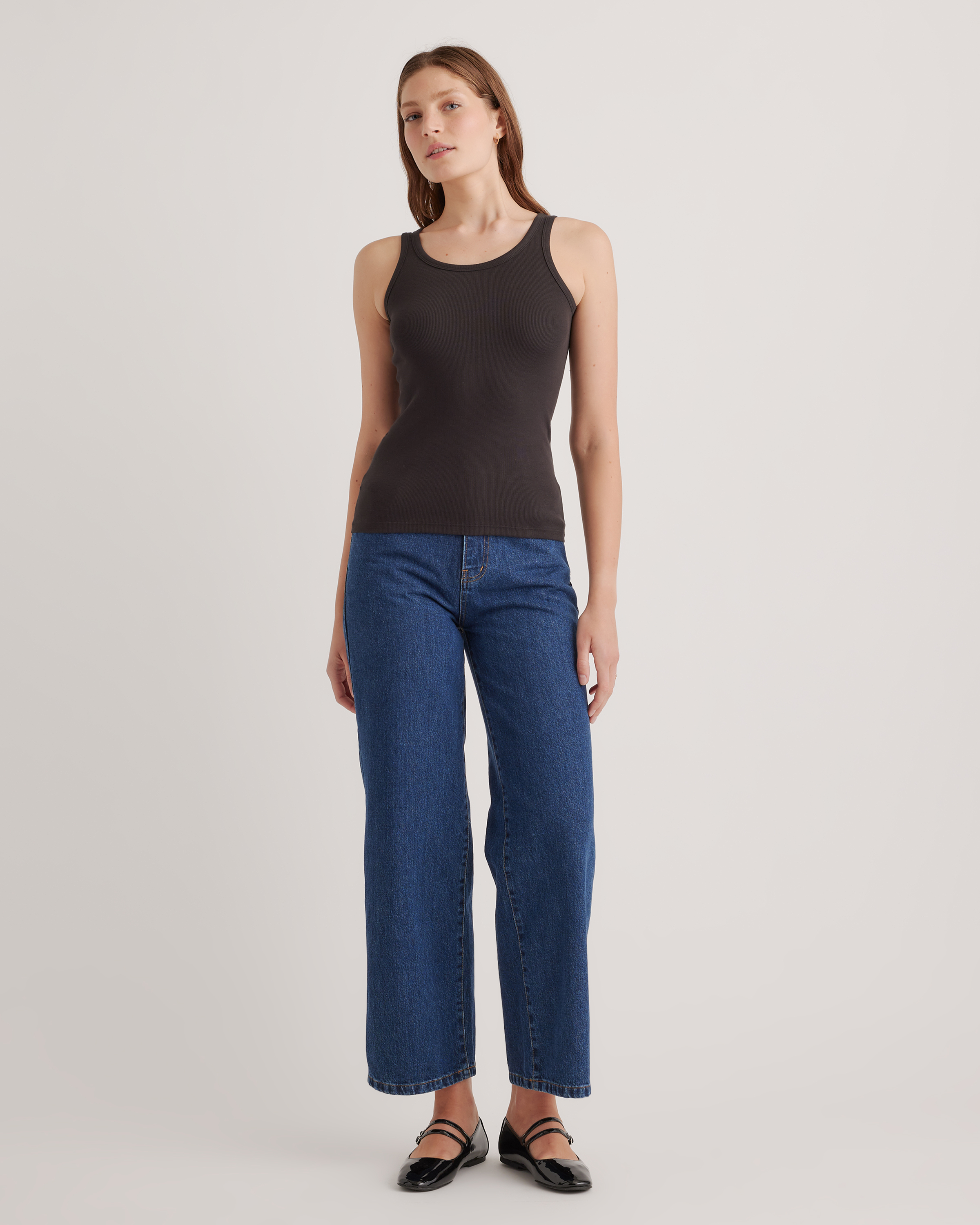 QUINCE QUINCE Organic Cotton Micro-Ribbed Tank Top