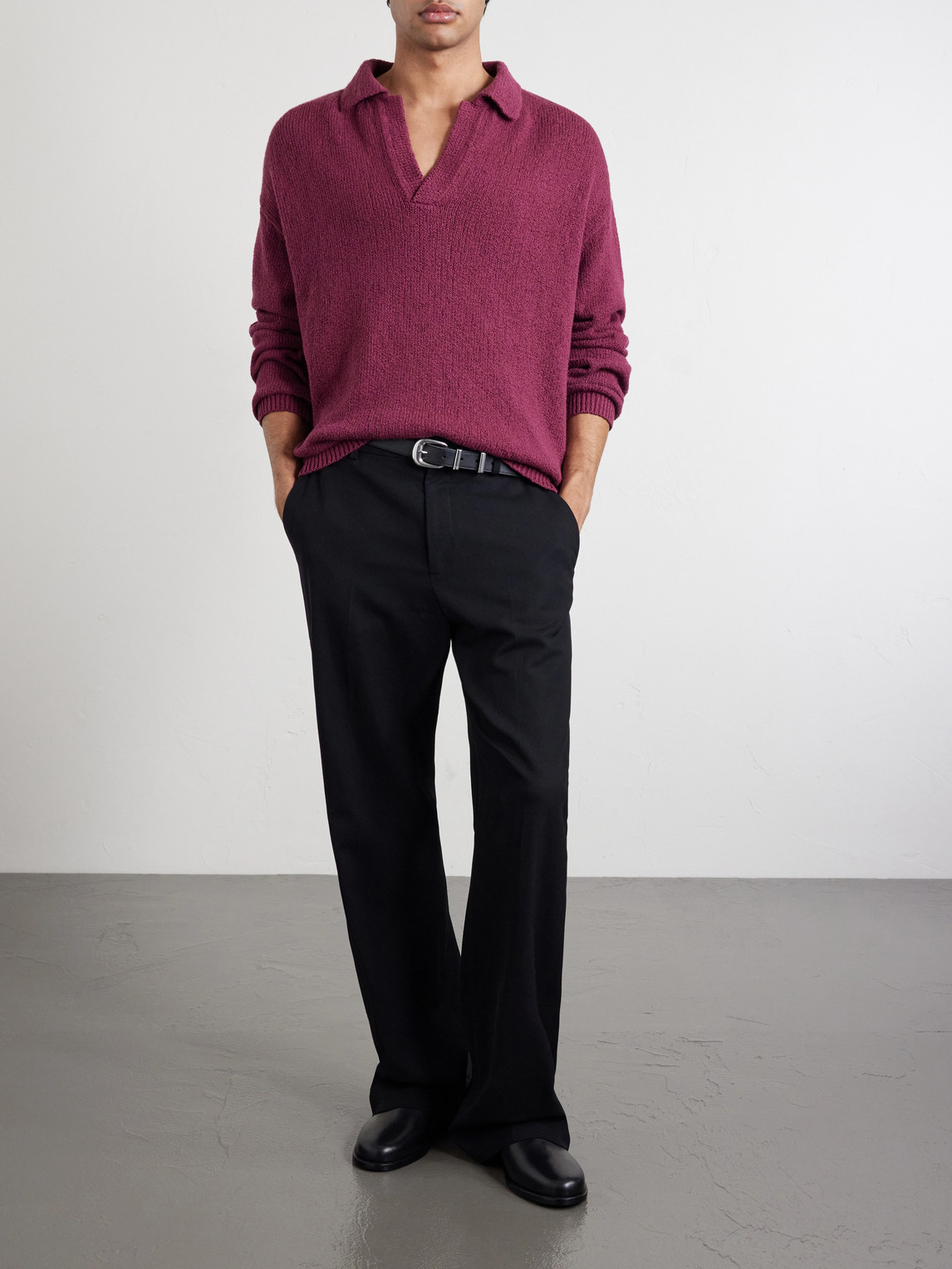 A KIND OF GUISE A Kind Of Guise - Marabou Organic Cotton-Bouclé Polo Sweater - Men - Red - S