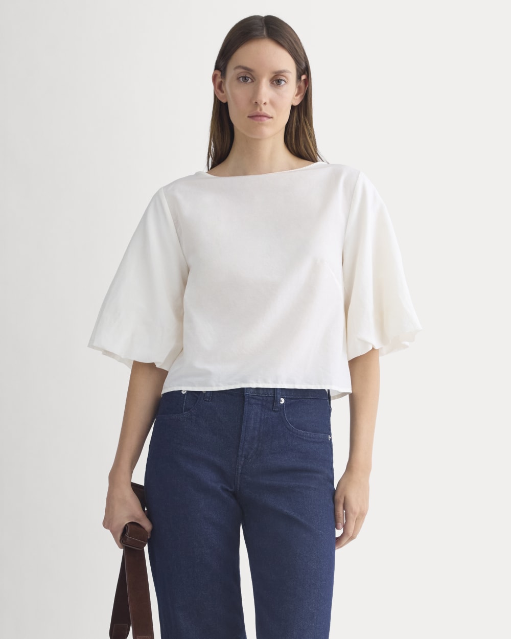 EVERLANE Bubble-Sleeve Top