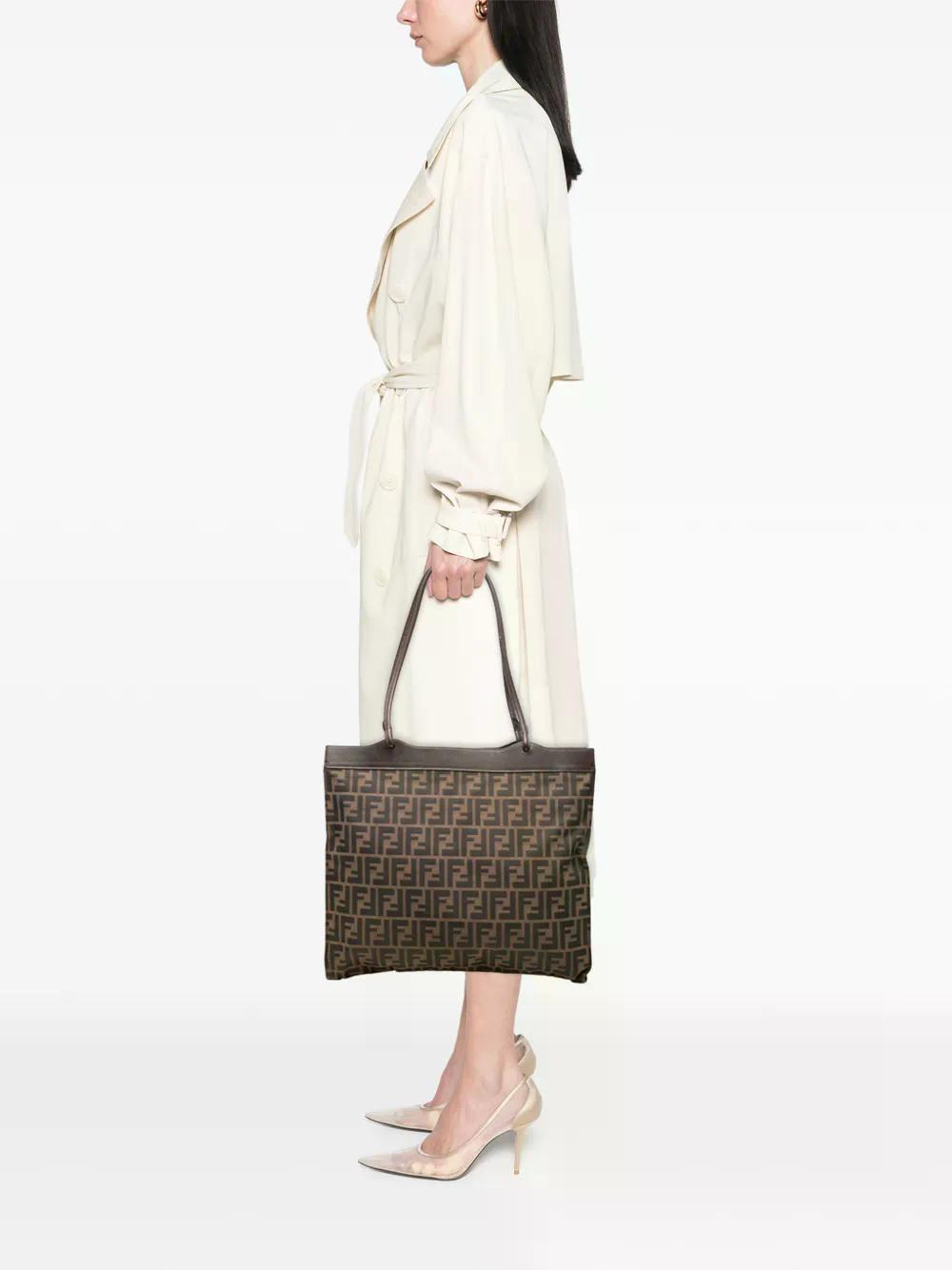 FENDI 20th Century Zucca Canvas Tote Bag