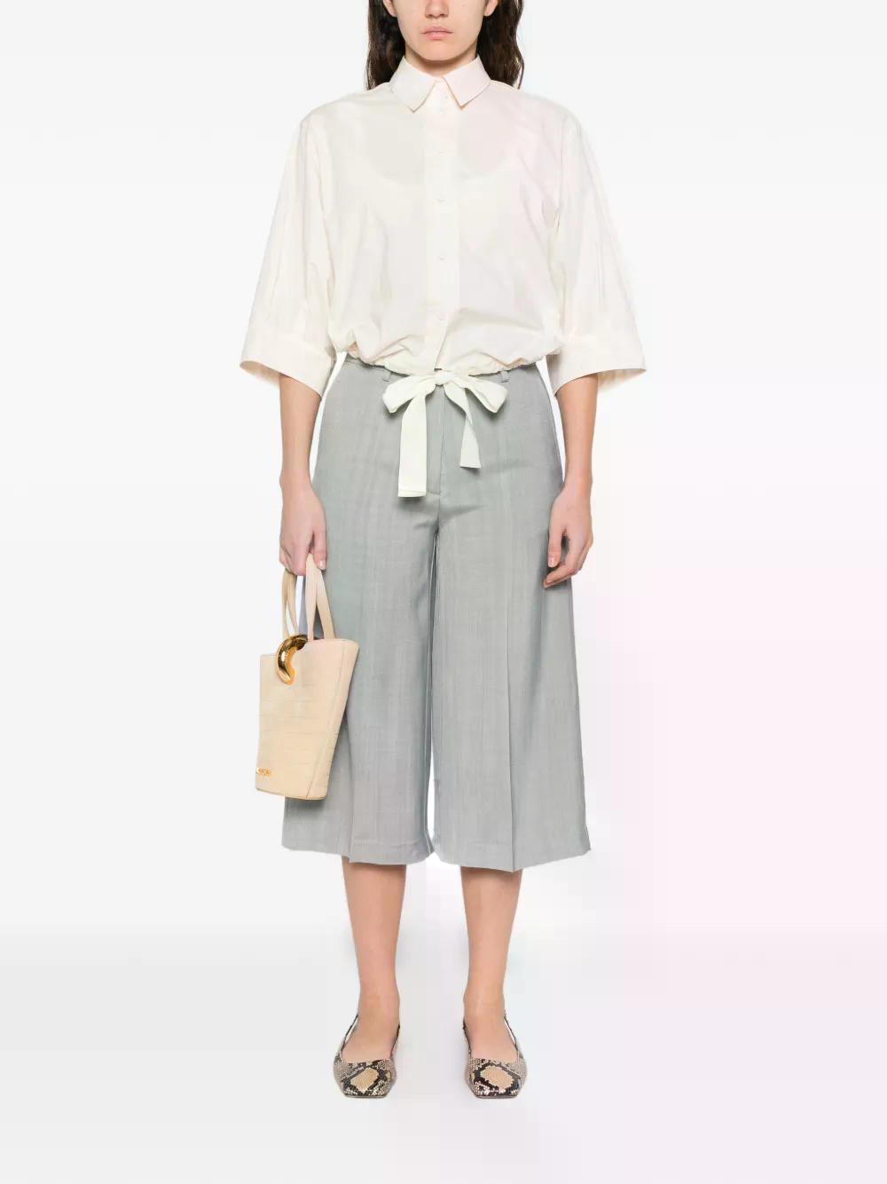 FORTE_FORTE Drawstring-Hem Shirt