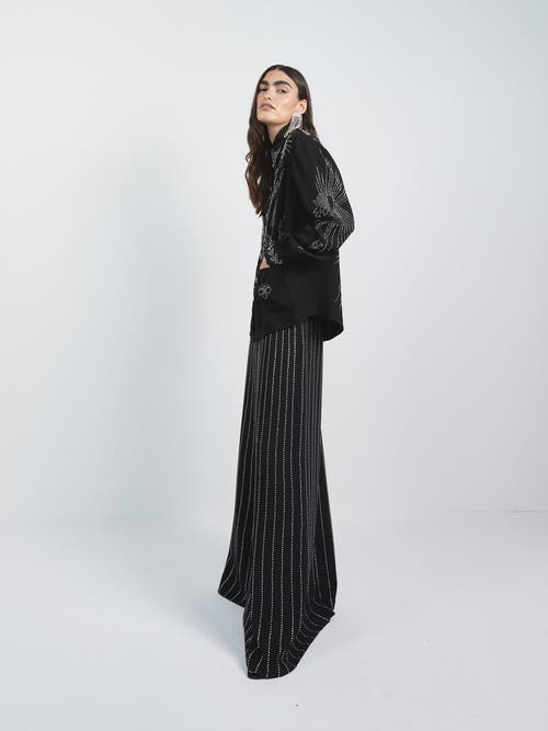 TEMPERLEY LONDON Villanelle Wide Leg Rhinestone Trousers