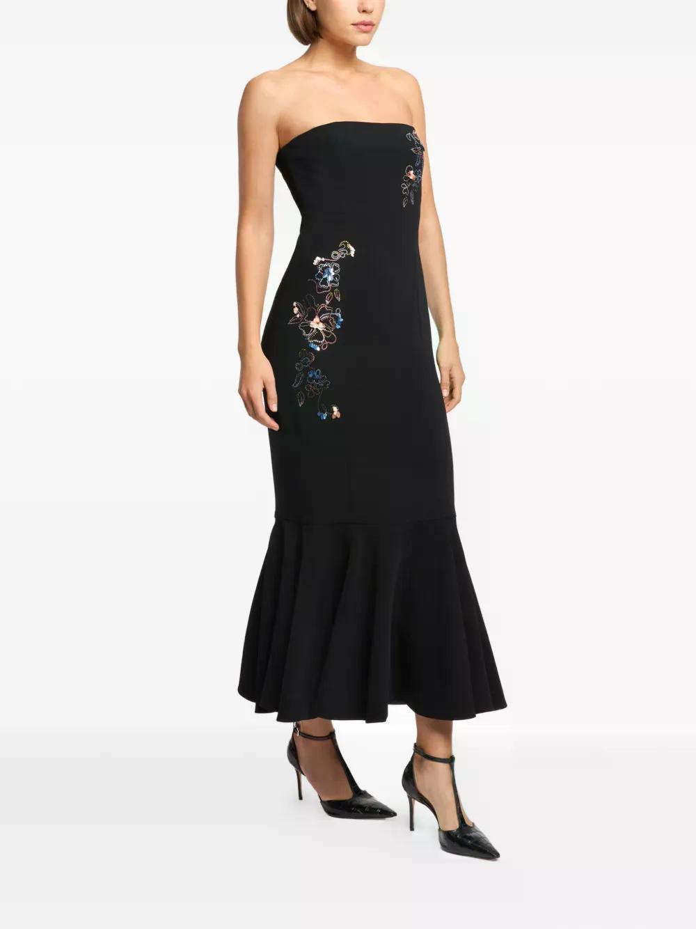 CINQ À SEPT Juniper Embellished Trumpet Dress