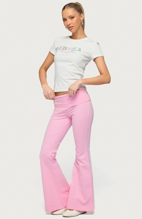 EDIKTED Naomi Foldover Flare Pants