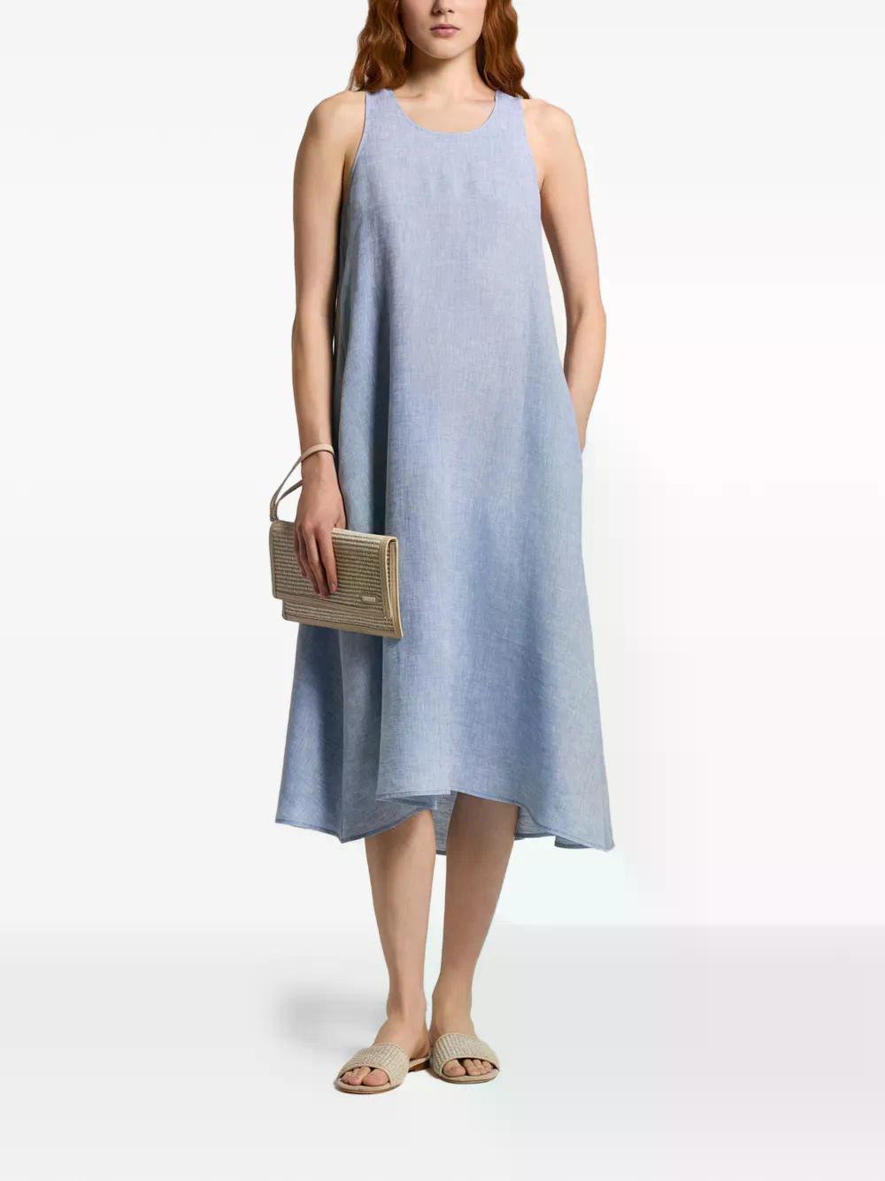 PESERICO A-Line Sleeveless Midi Dress